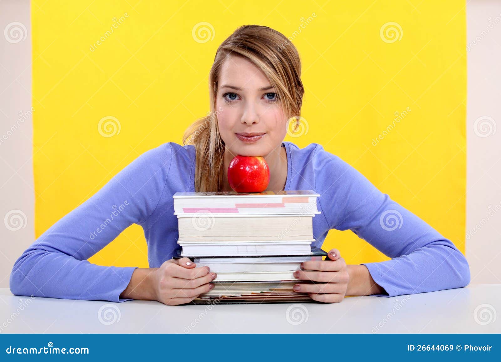 Student with books stock image. Image of natural, school - 26644069