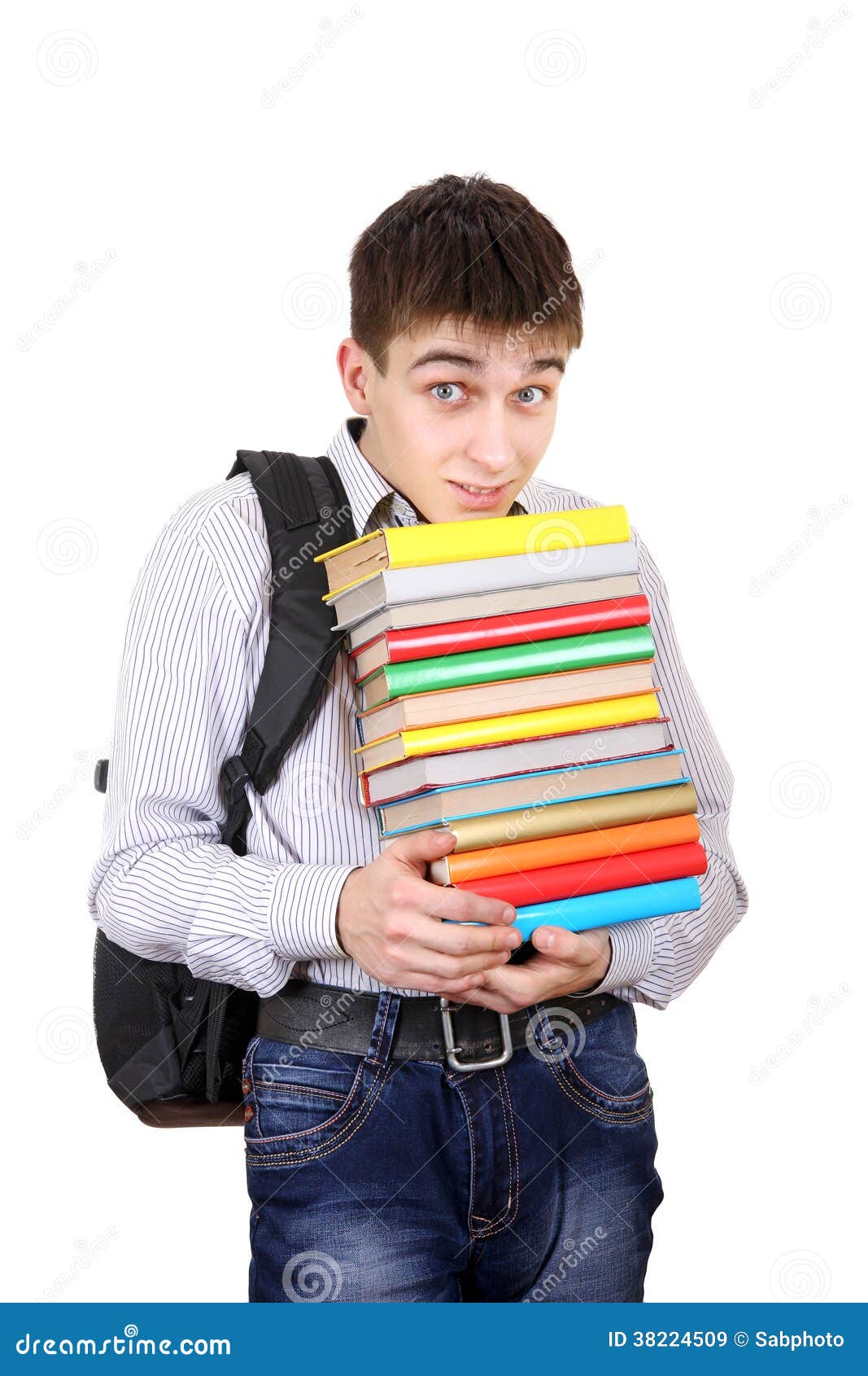 Student with the Books stock image. Image of isolated - 38224509