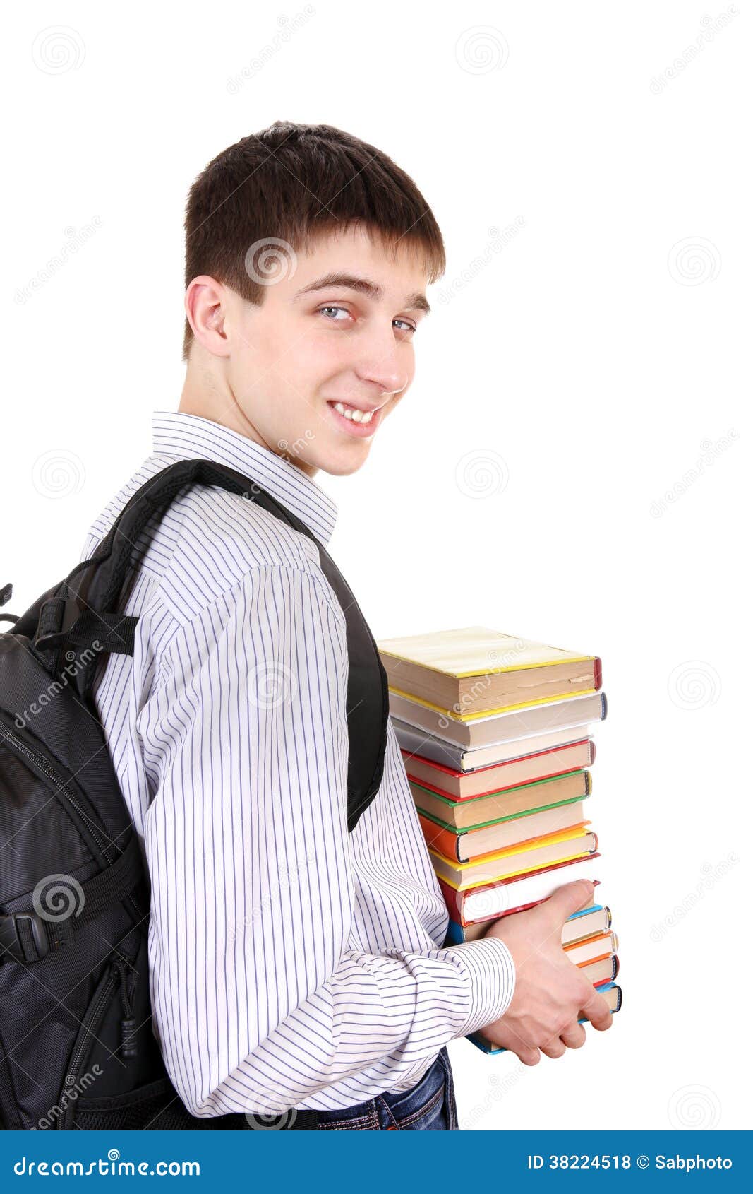Student with the Books stock photo. Image of carrying - 38224518