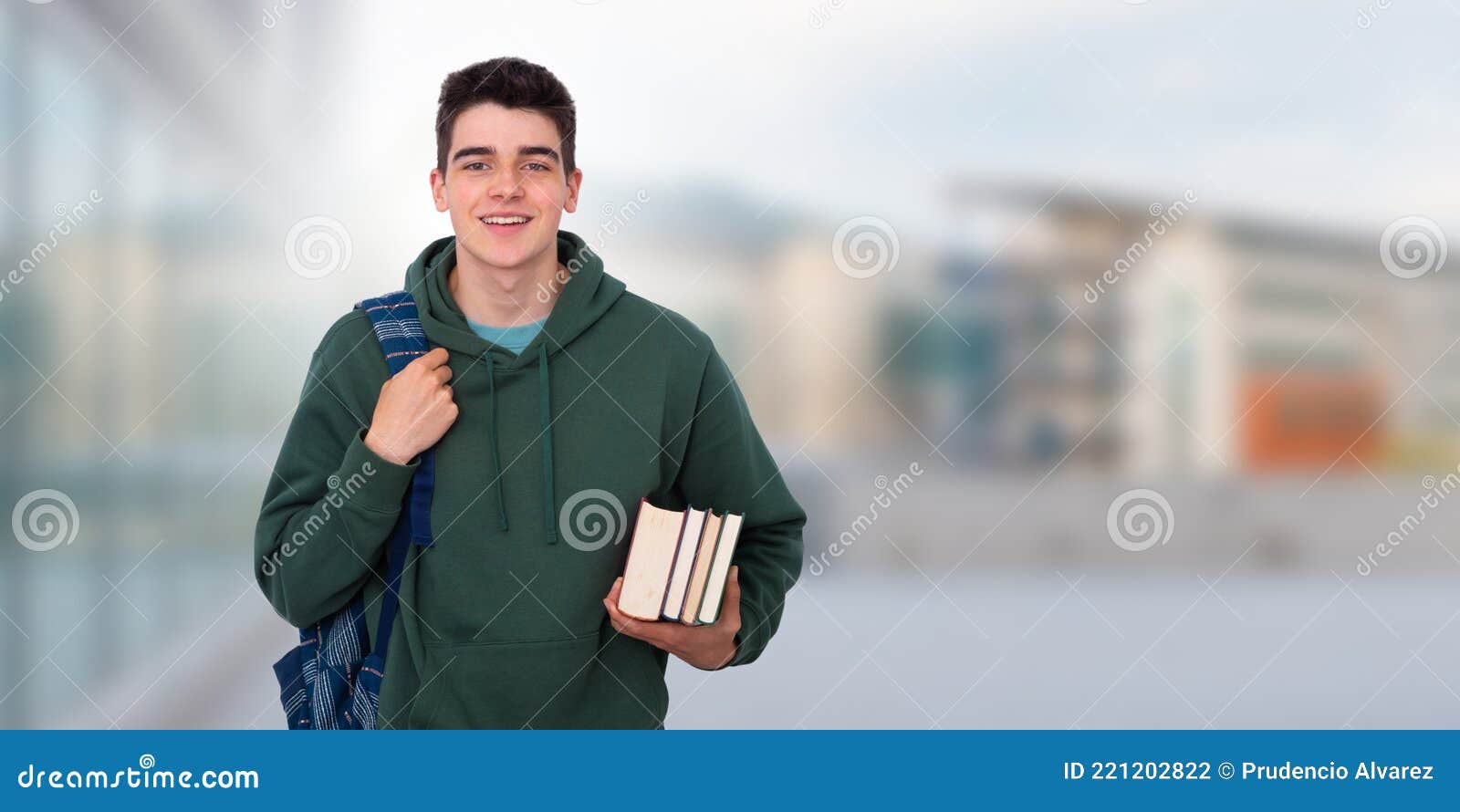 Student with books stock photo. Image of campus, classroom - 221202822