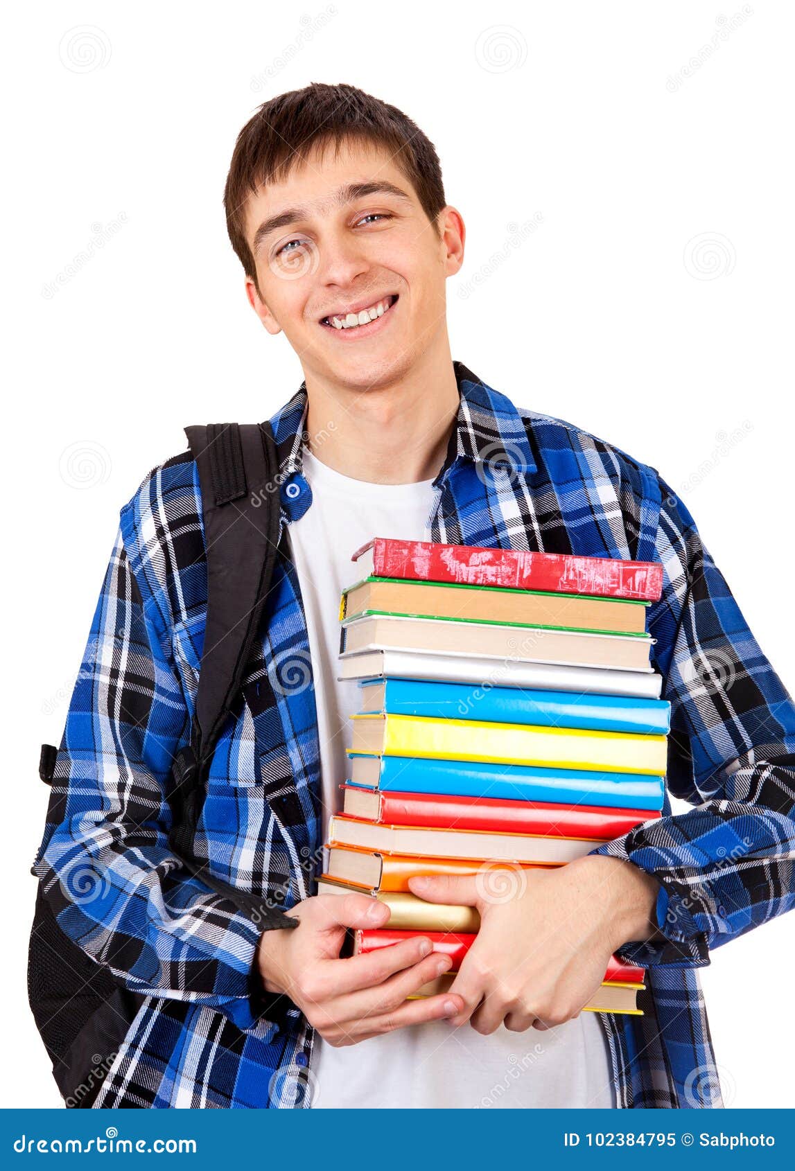 Student with the Books stock image. Image of colored - 102384795