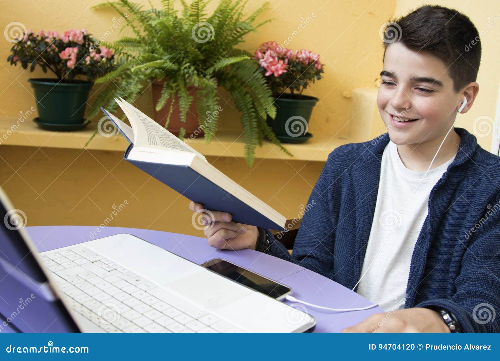 Child student with books stock photo. Image of ebook - 94704120