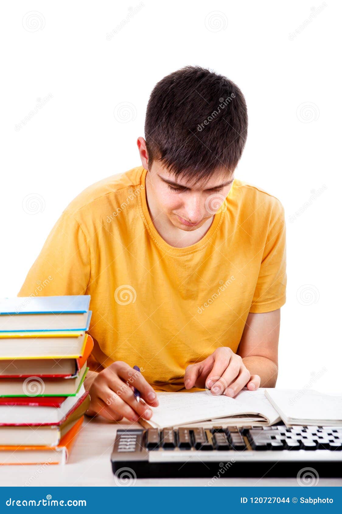 Student with a Books stock photo. Image of homework - 120727044