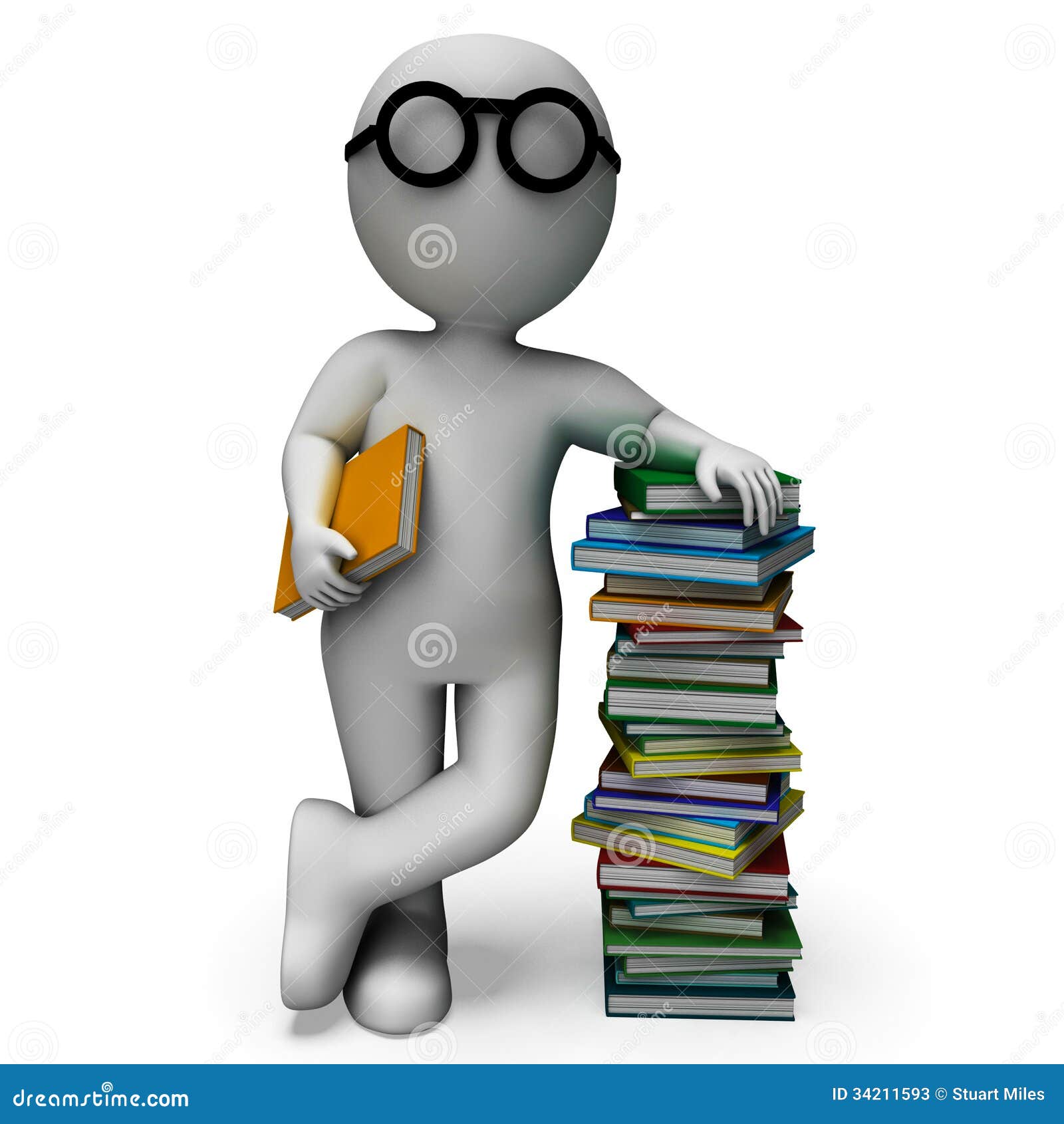 Student Shows His Notebook With The Study. Cartoon Vector ...