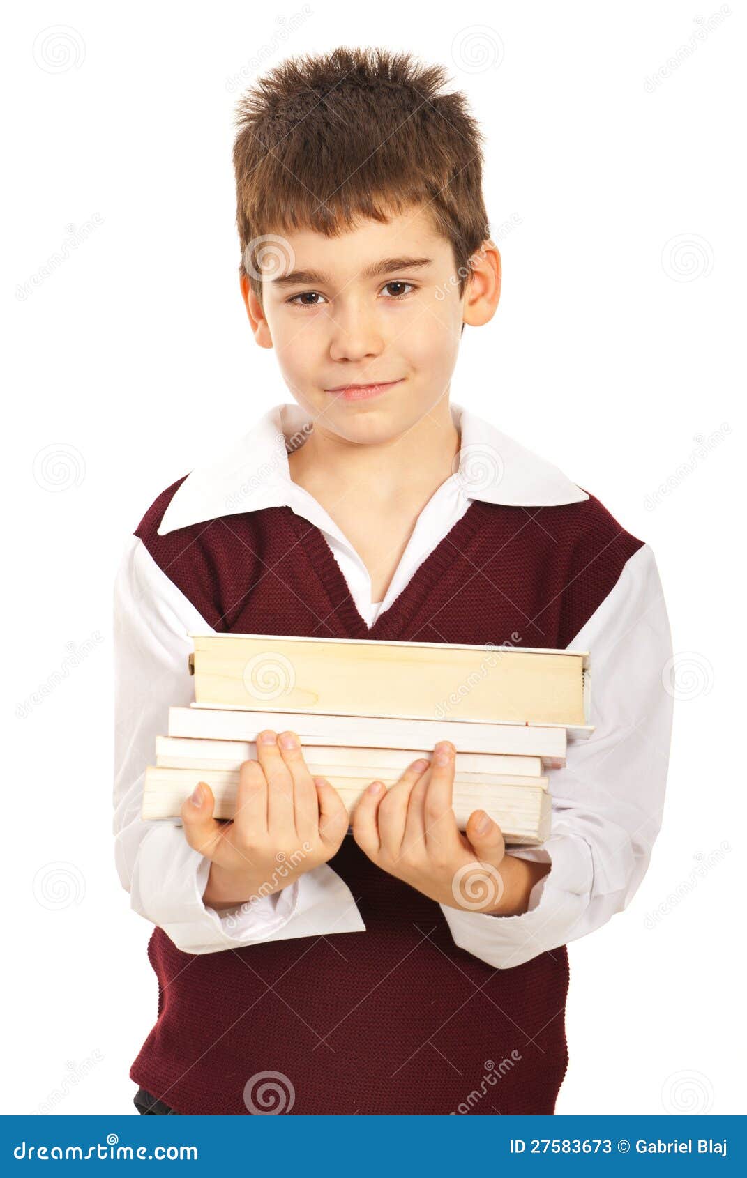 Student boy carrying books stock image. Image of hold - 27583673