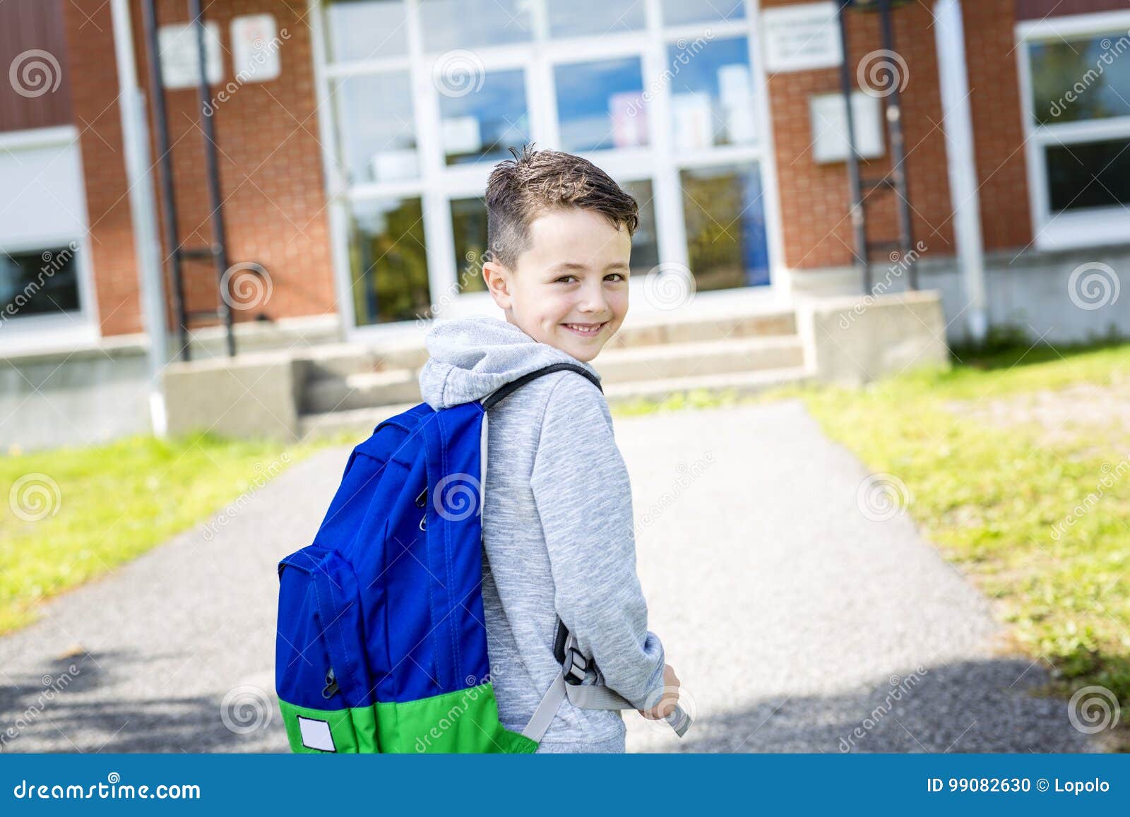 Student Outside School Standing Smiling Stock Photo - Image of ... Student Outside School Standing Smiling Stock Photo - Image of ...