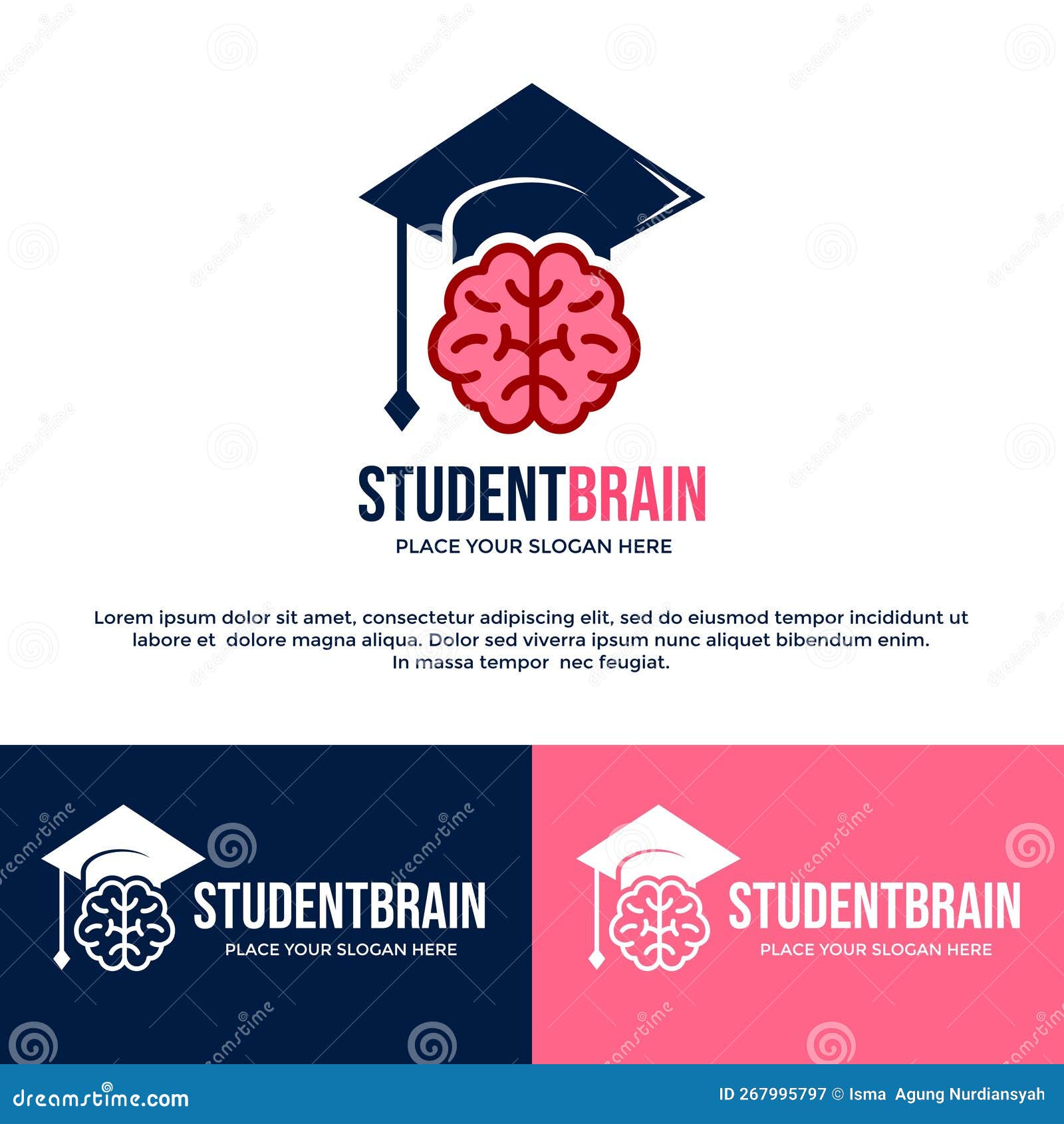 Student Brain Vector Logo Template Stock Vector - Illustration of logos ...