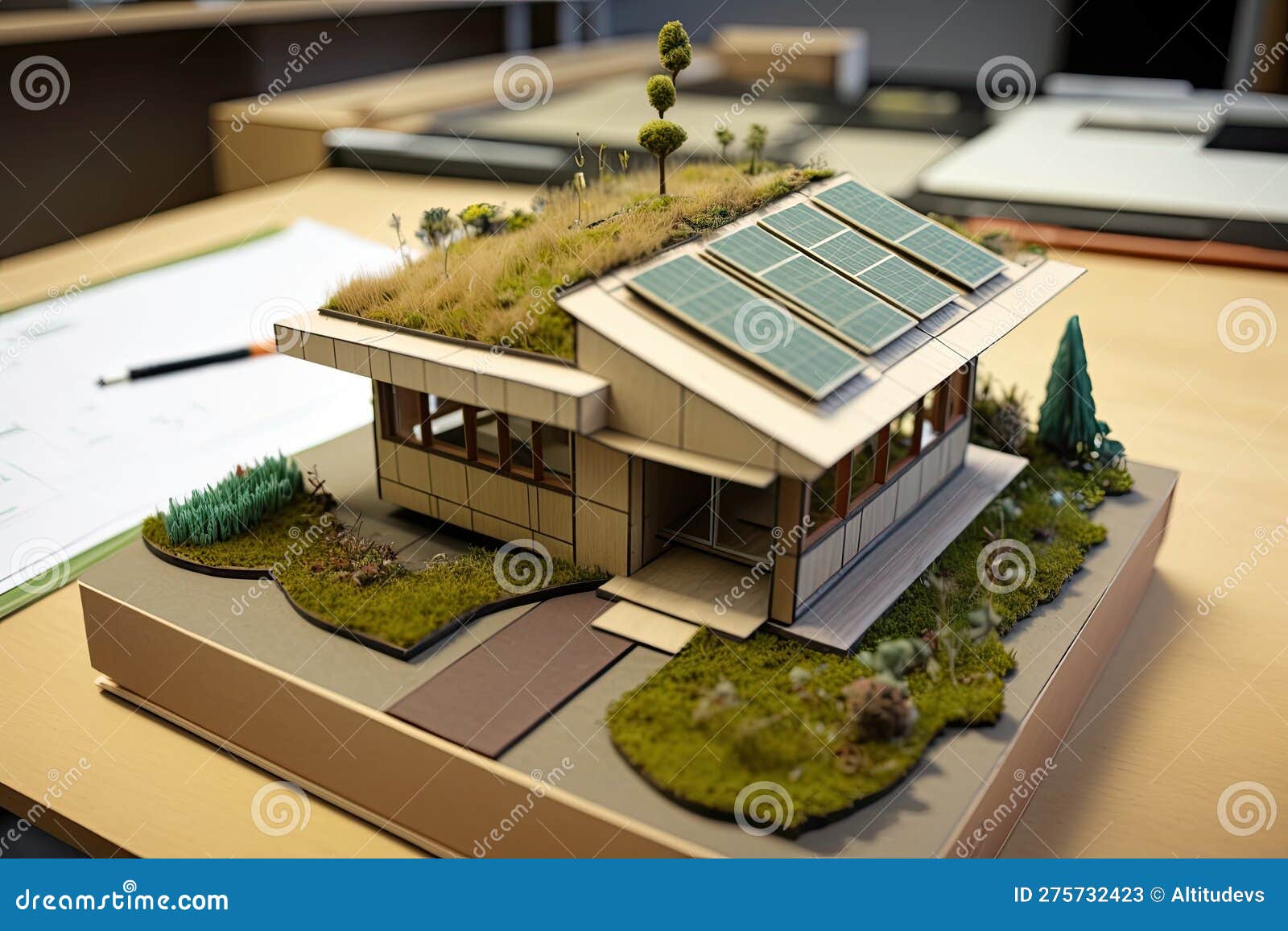 Student Building Model of Eco-friendly House, with Solar Panels and ... Student Building Model of Eco-friendly House, with Solar Panels and ...
