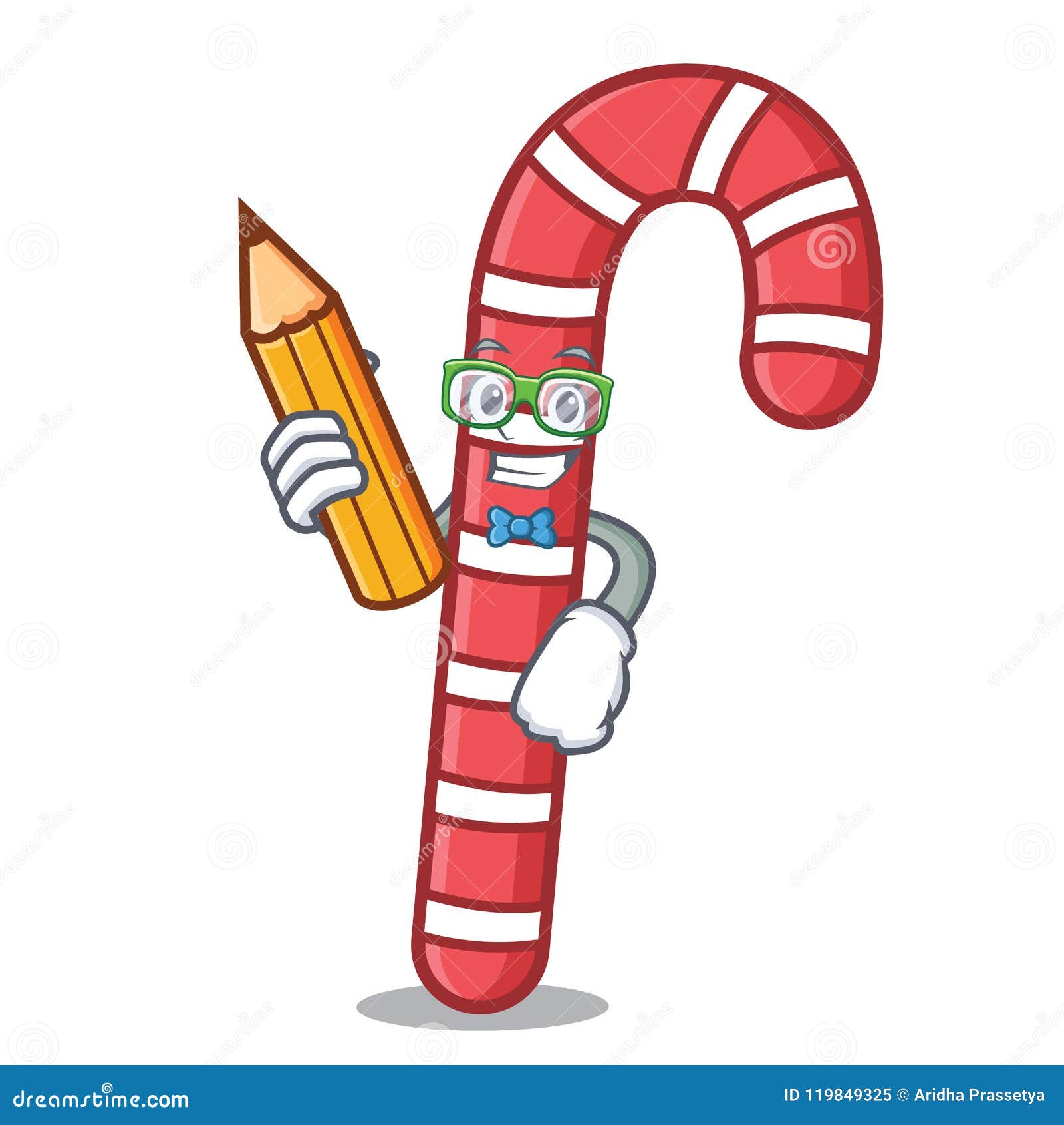 Student Candy Canes Character Cartoon Stock Vector - Illustration of ...