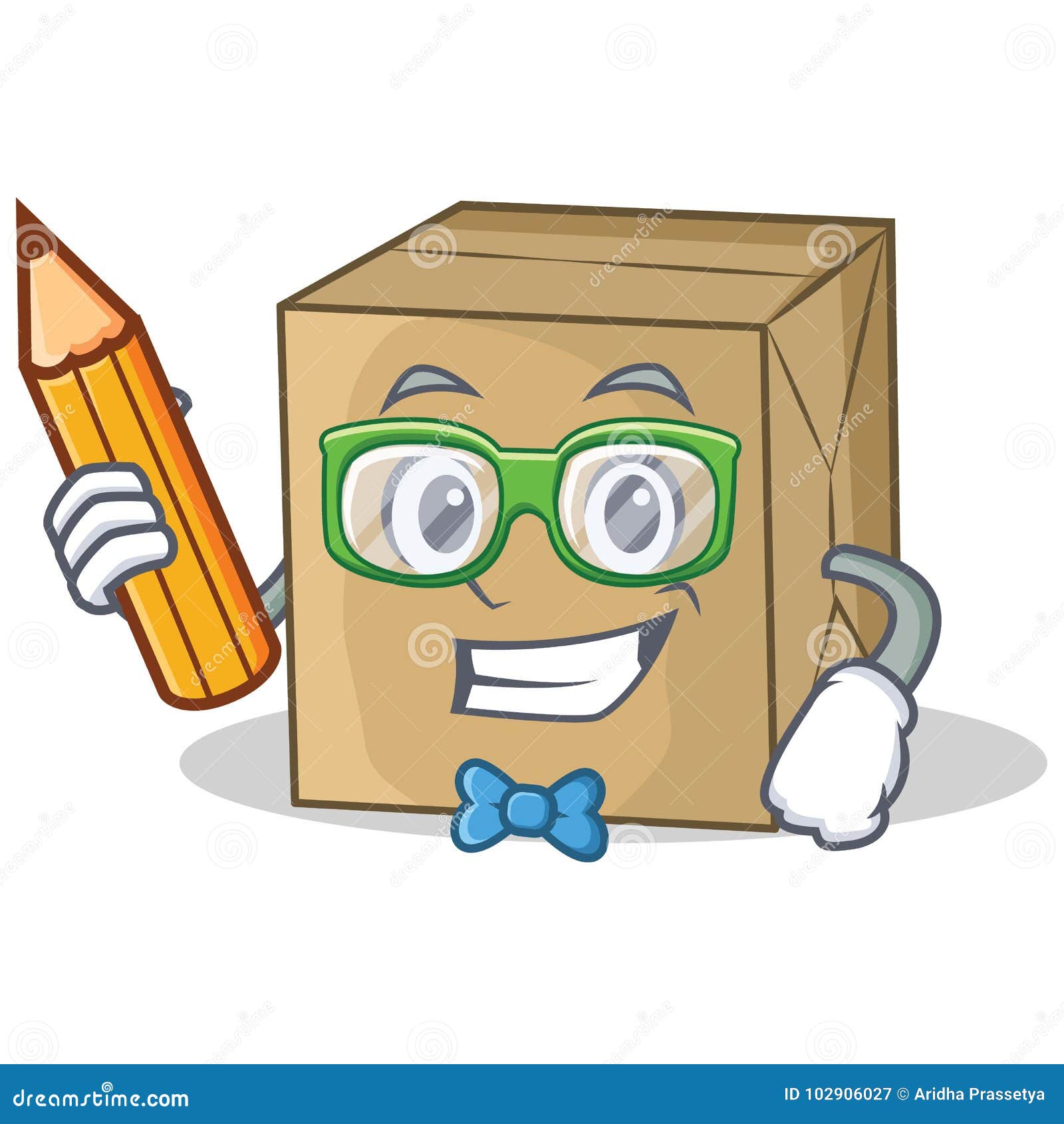 Student Cardboard Character Character Collection Stock Vector ...