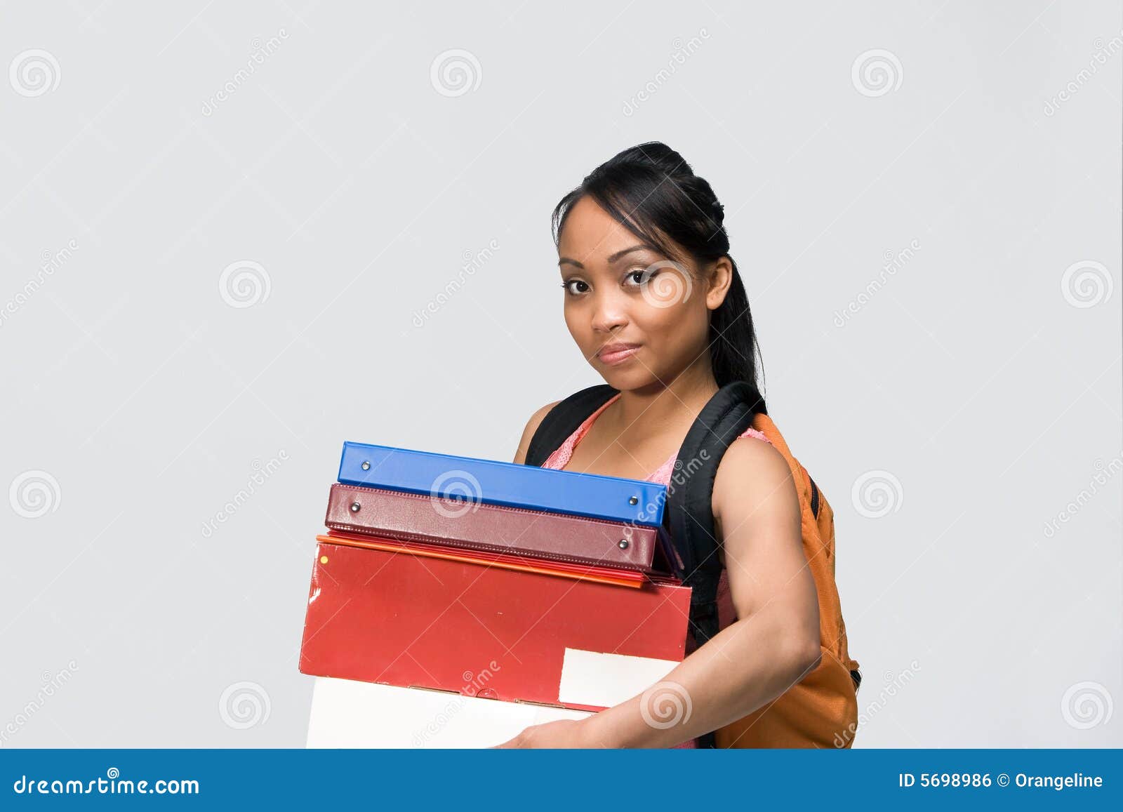 Student Carrying Books - Horizontal Picture. Image: 5698986