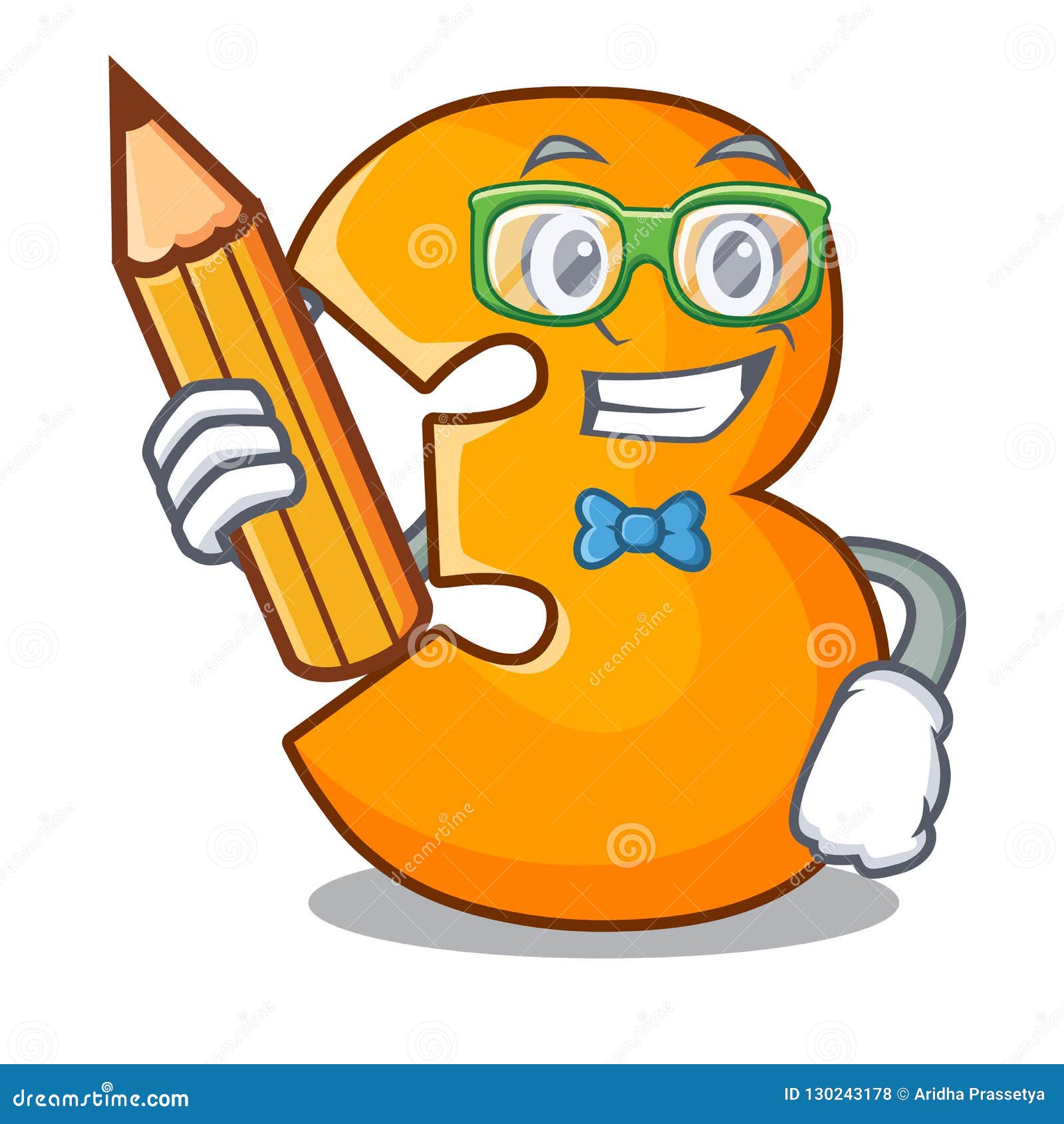 Student Cartoon Number Three on the Wall Stock Vector - Illustration of ...