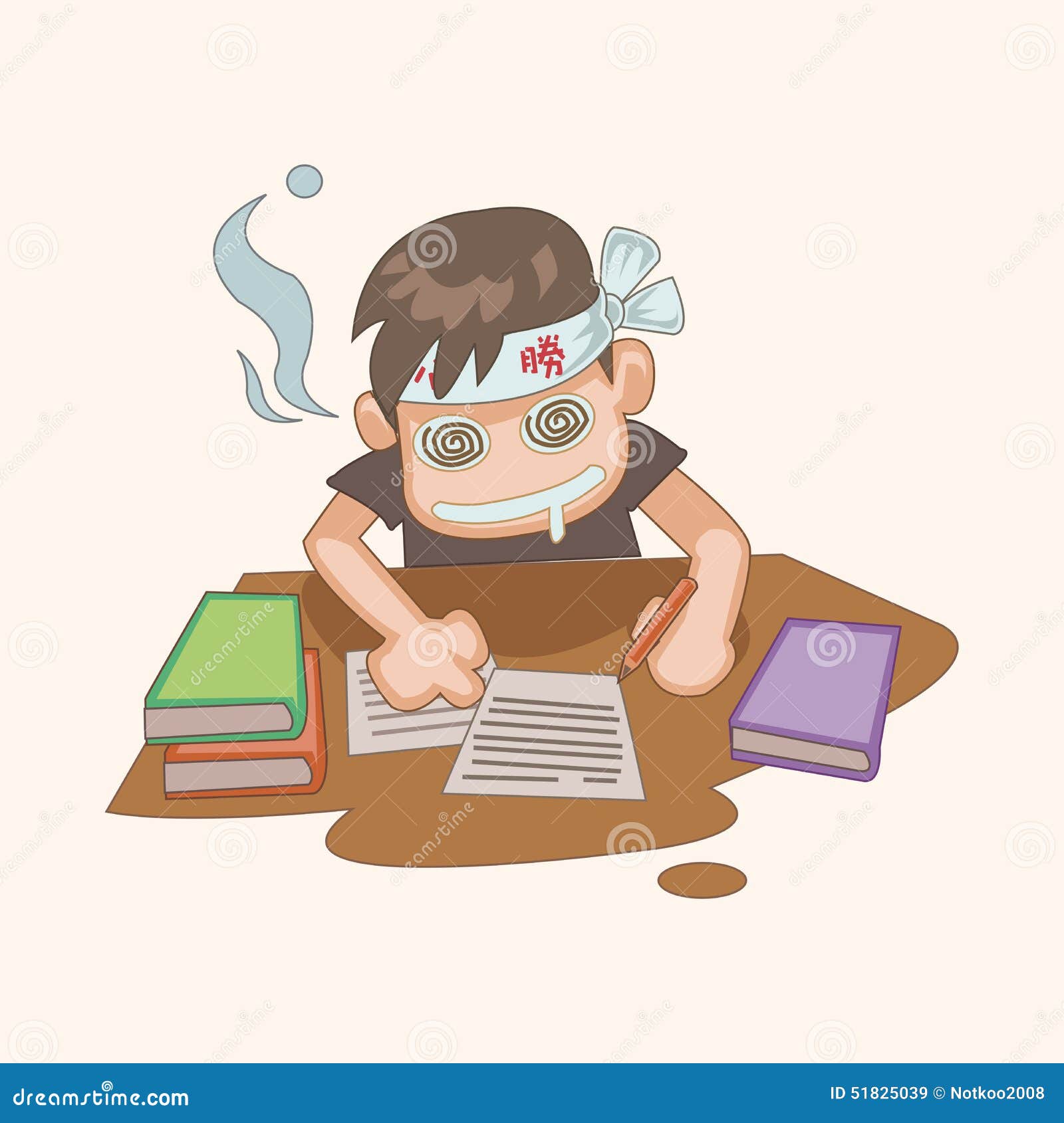 Student Cartoon Theme Elements Stock Vector - Illustration of learning ...