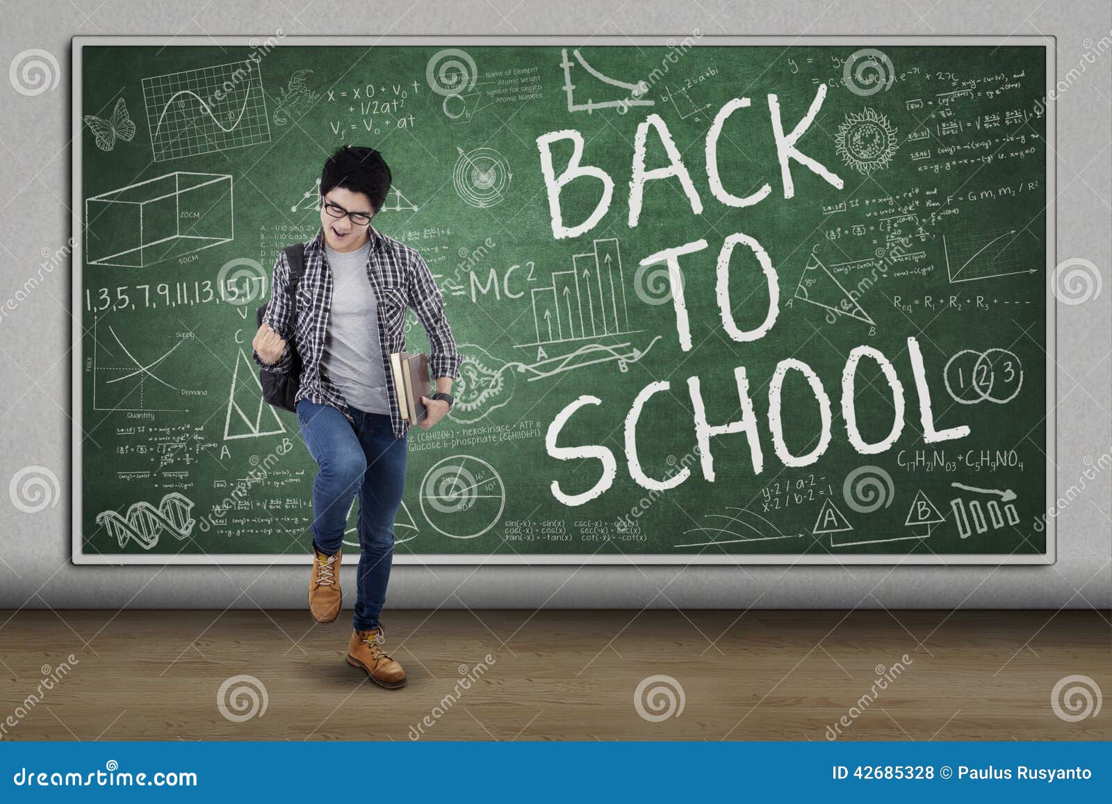 Student Celebrate Success In Class Stock Photography | CartoonDealer ...