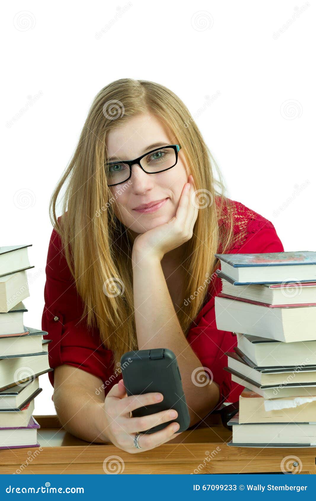 Student on cellphone stock image. Image of intelligence - 67099233