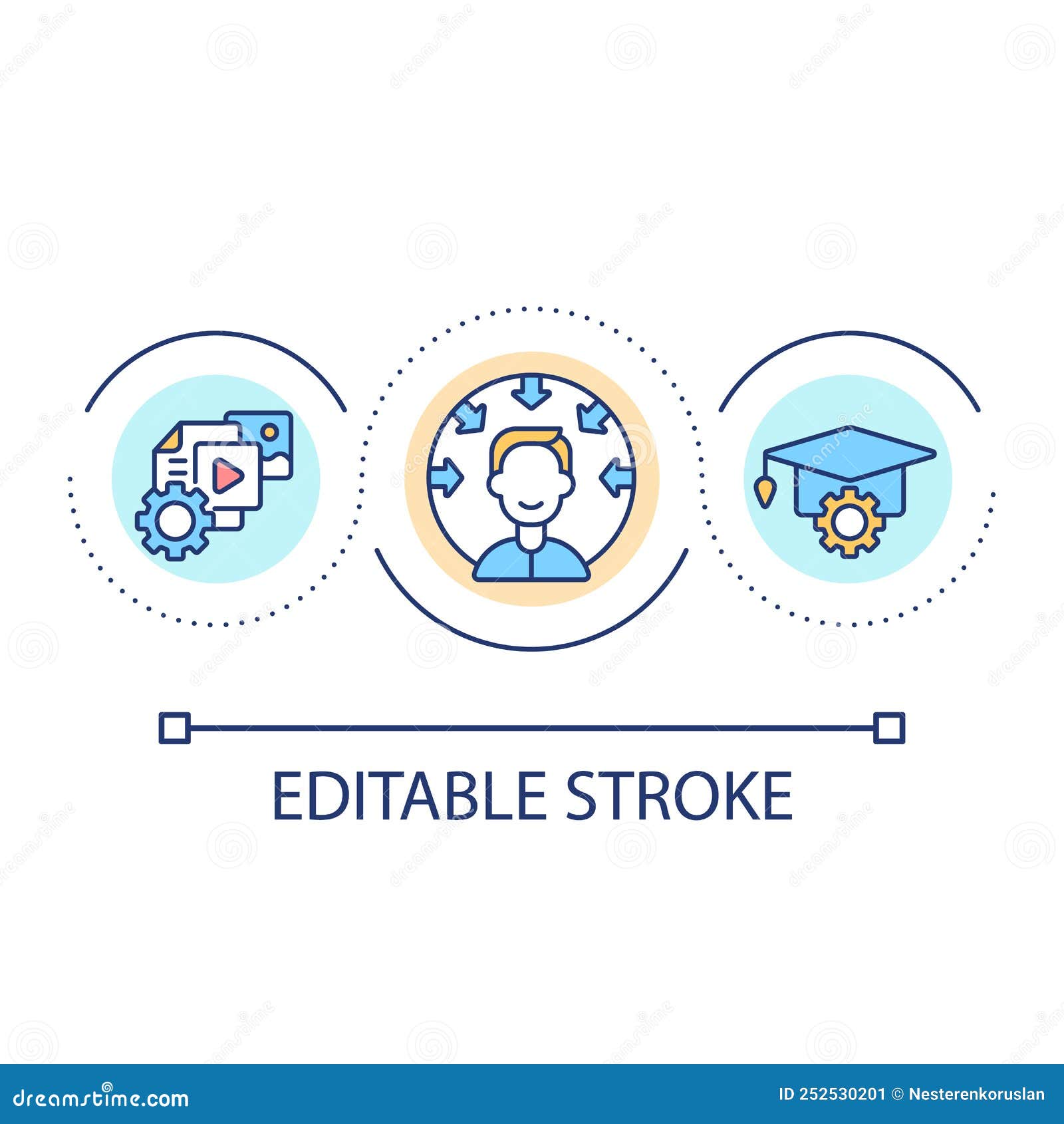 Student Centric Approach Loop Concept Icon Stock Vector - Illustration ...