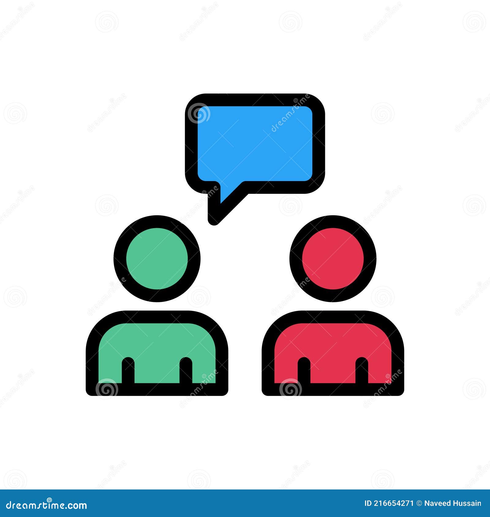 Student chat stock vector. Illustration of element, shape - 216654271