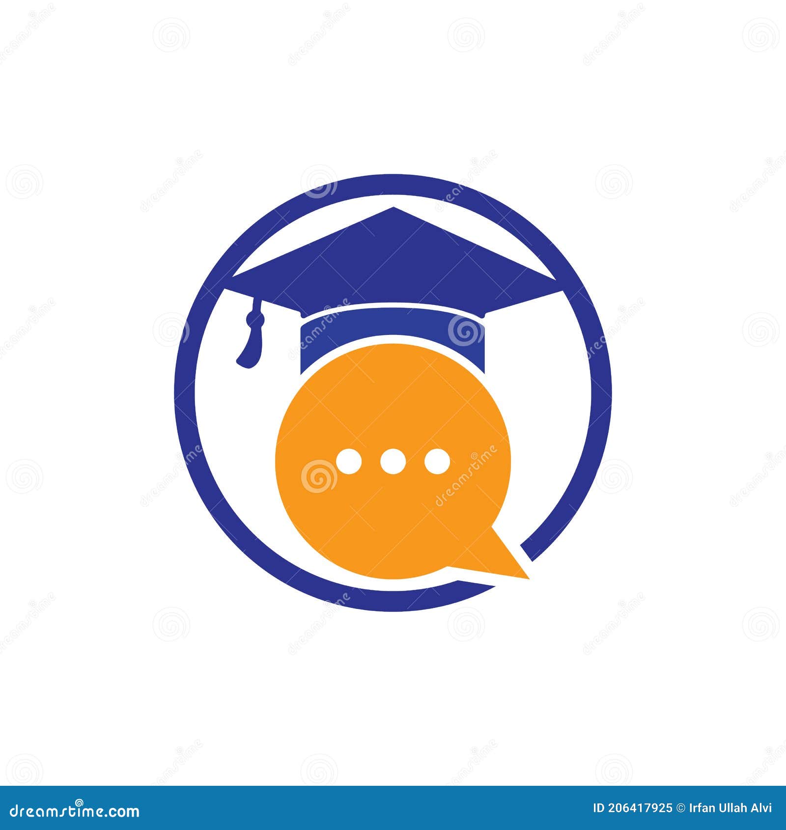 Student Chat Vector Logo Template. Stock Vector - Illustration of ...