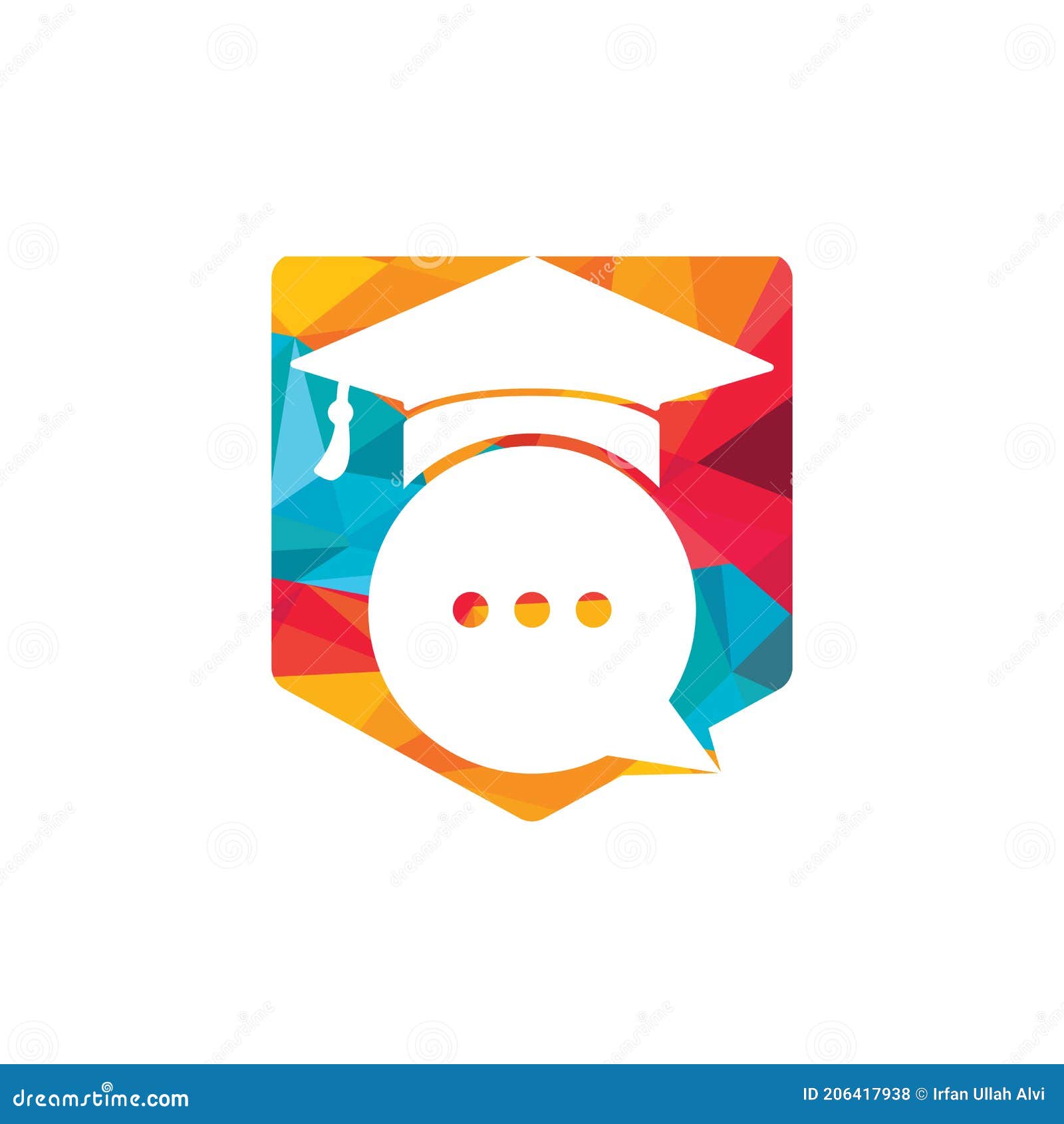 Student Chat Vector Logo Template. Stock Vector - Illustration of ...