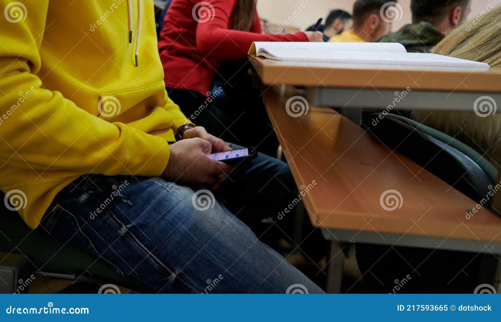 Student Cheats on the Class Stock Image - Image of teenager, sitting ...