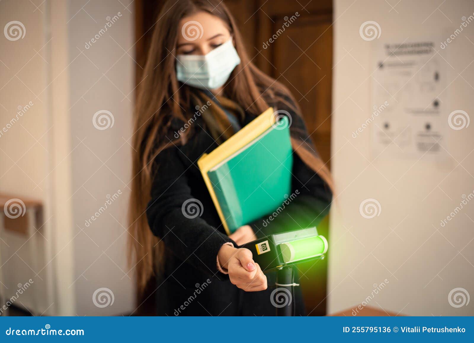 Automatic Thermometer Showing Normal Temperature with Green Light ...