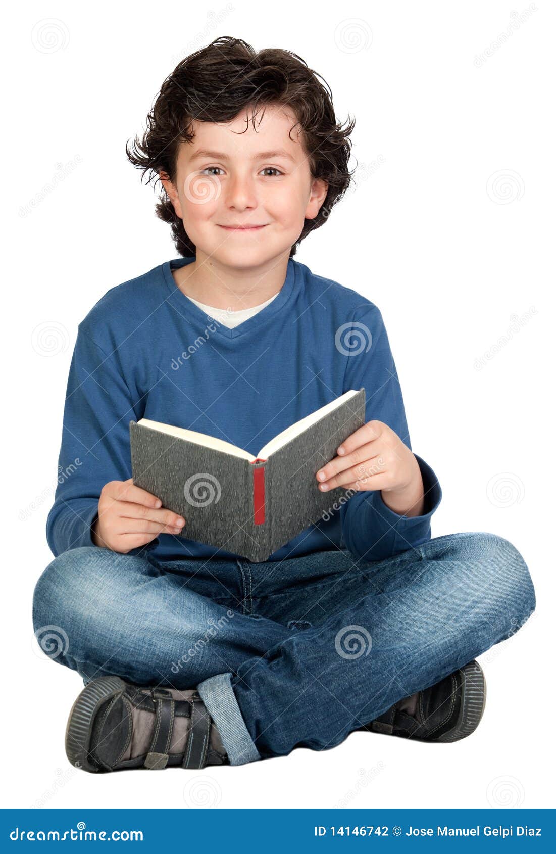 Student child with a book stock photo. Image of offspring - 14146742