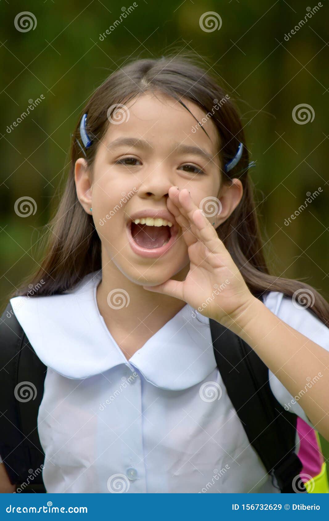 A Student Child Talking with Notebooks Stock Image - Image of young ...