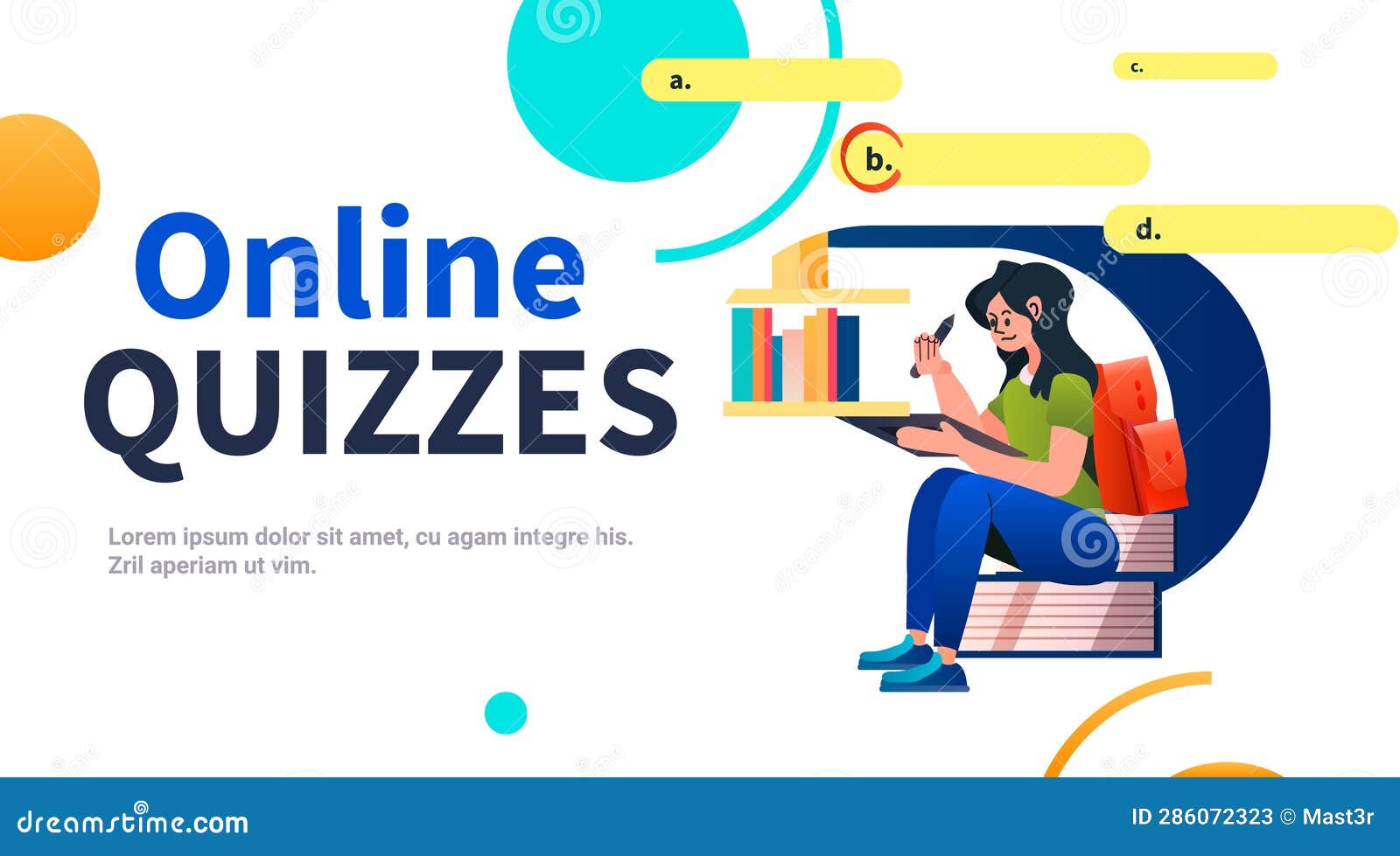 Student Chooses Correct Answer in Test Online Quiz E-learning Distance ...