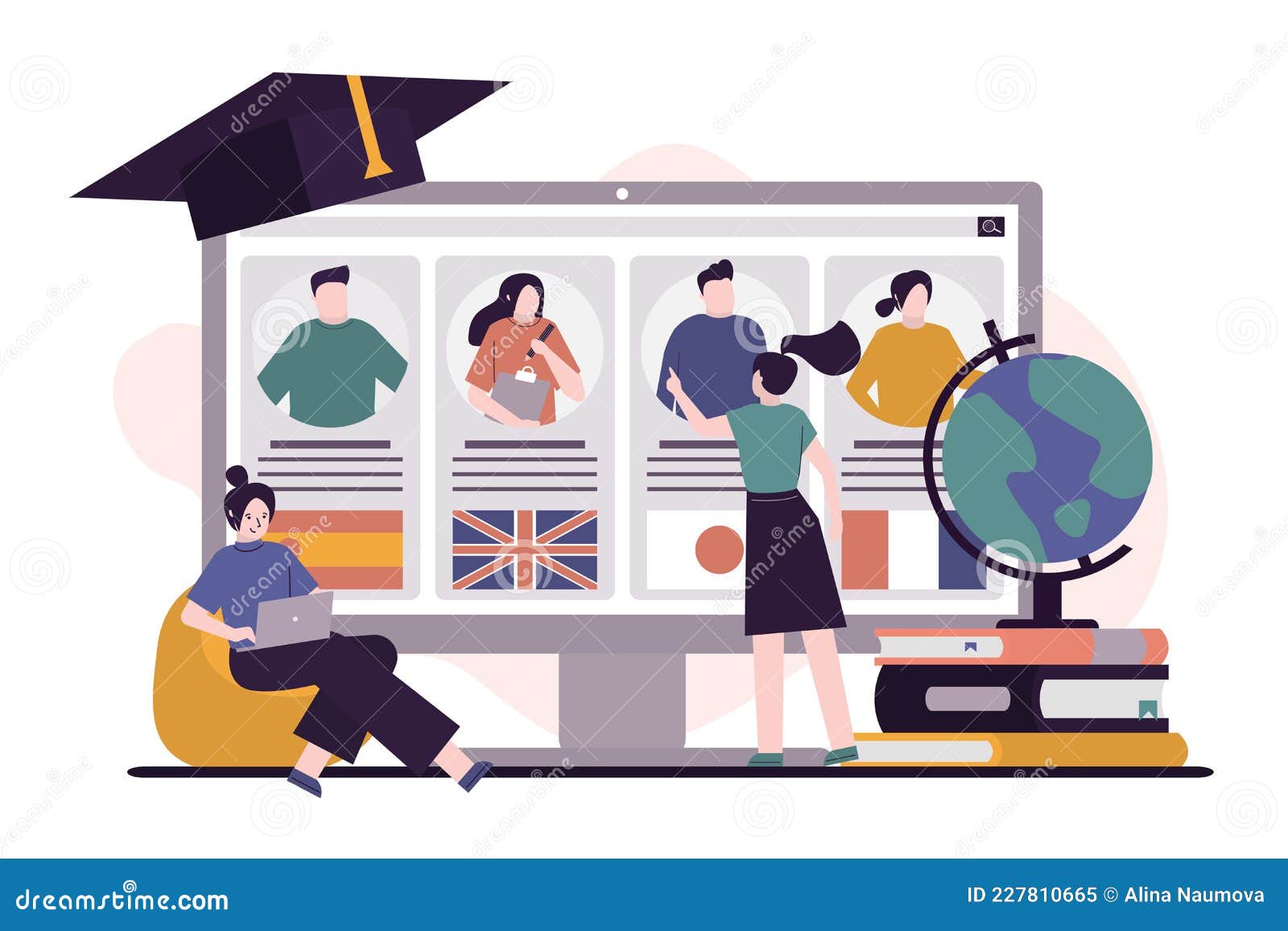 Student Has Language Understanding Barrier Vector Illustration Isolated ...