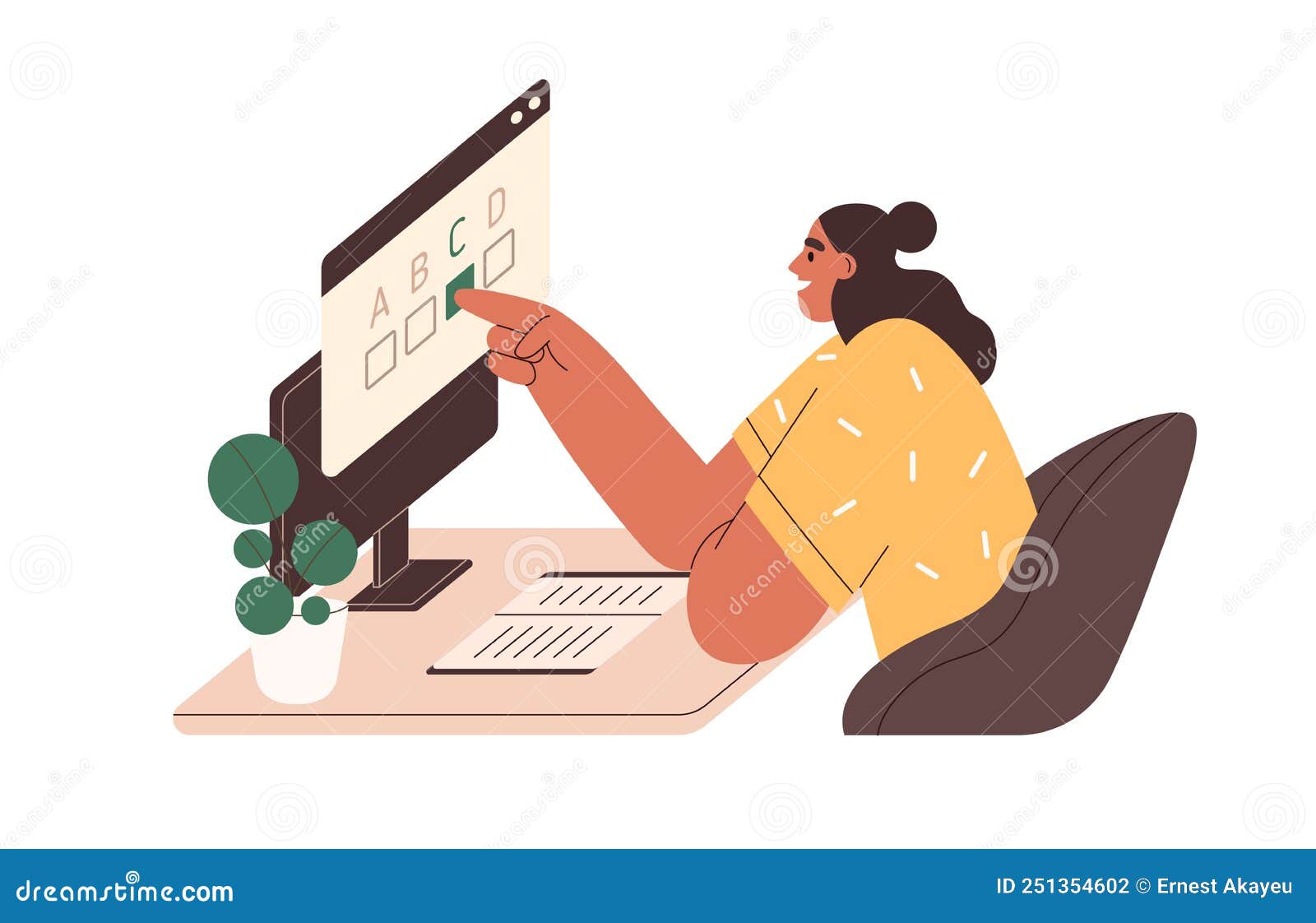 Student Checking His Test Or Exam Result. Education And Studying ...