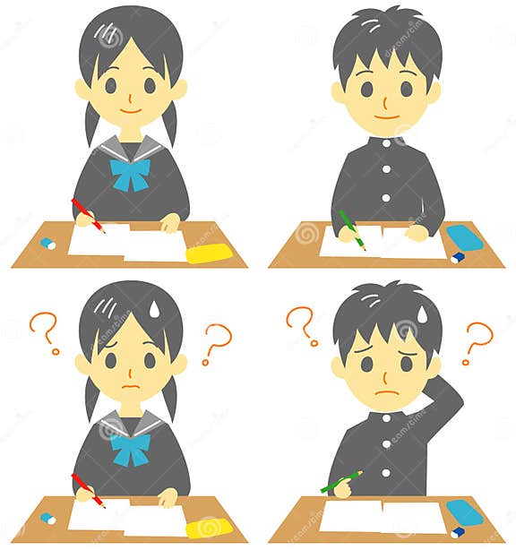 Student in class stock vector. Illustration of fail, asian - 50169703