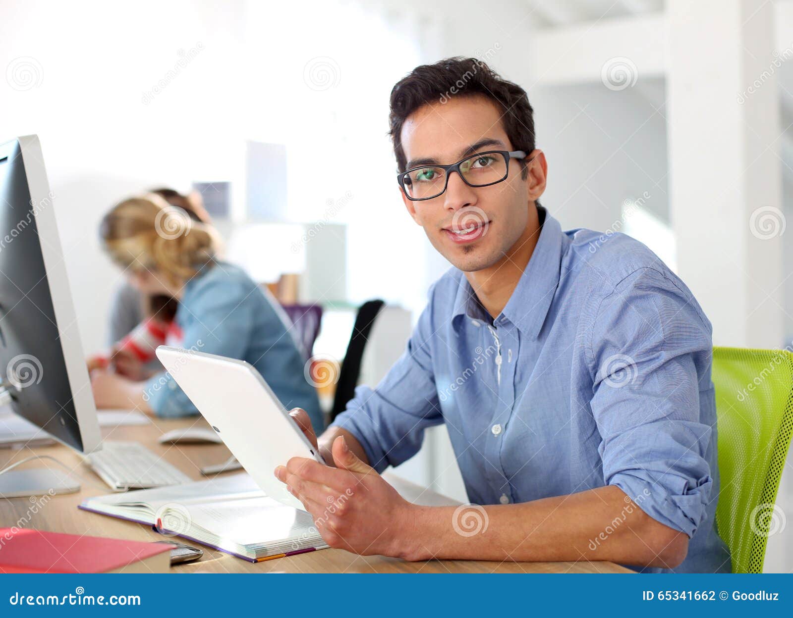 Student in Class Using Tablet Stock Photo - Image of student, teenager ...