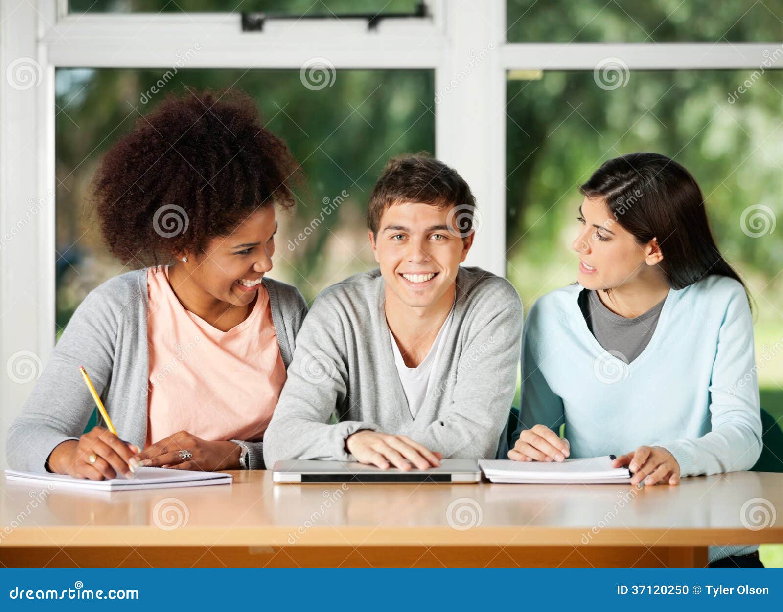 Student with Classmates Looking at Each Other in Stock Photo - Image of ...