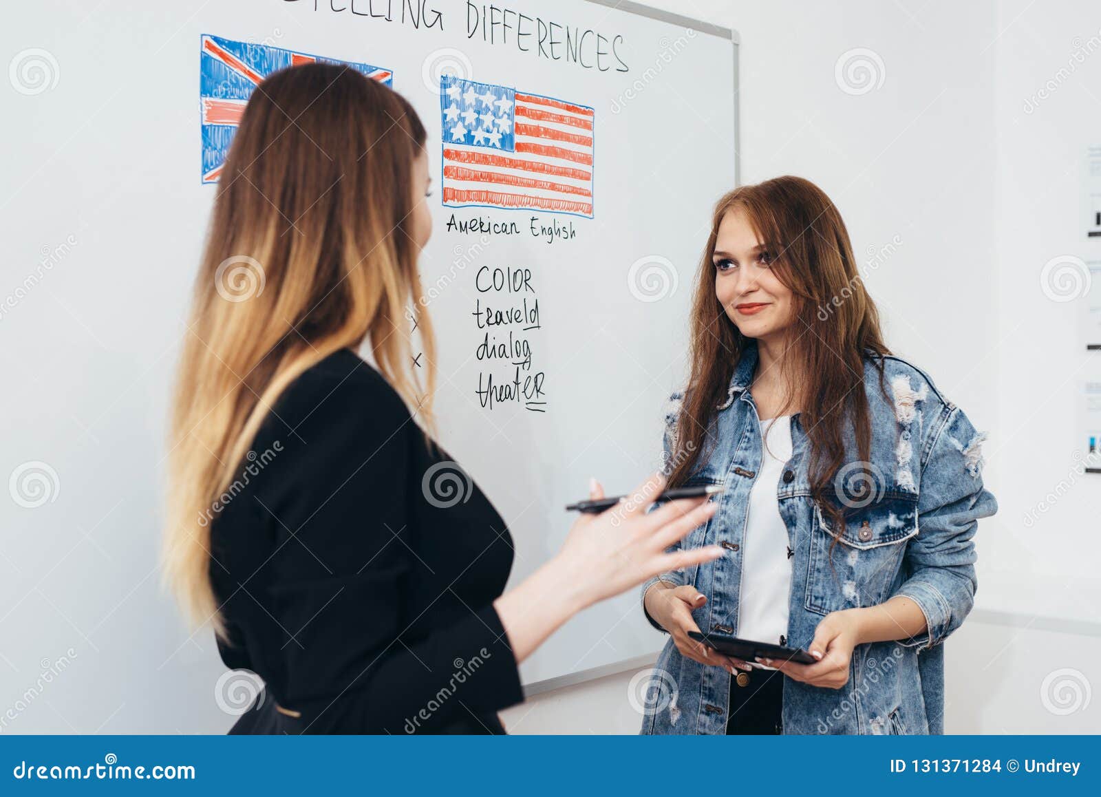 Student in Classroom, Learning Languages, Exam Preparation. Stock Photo ...