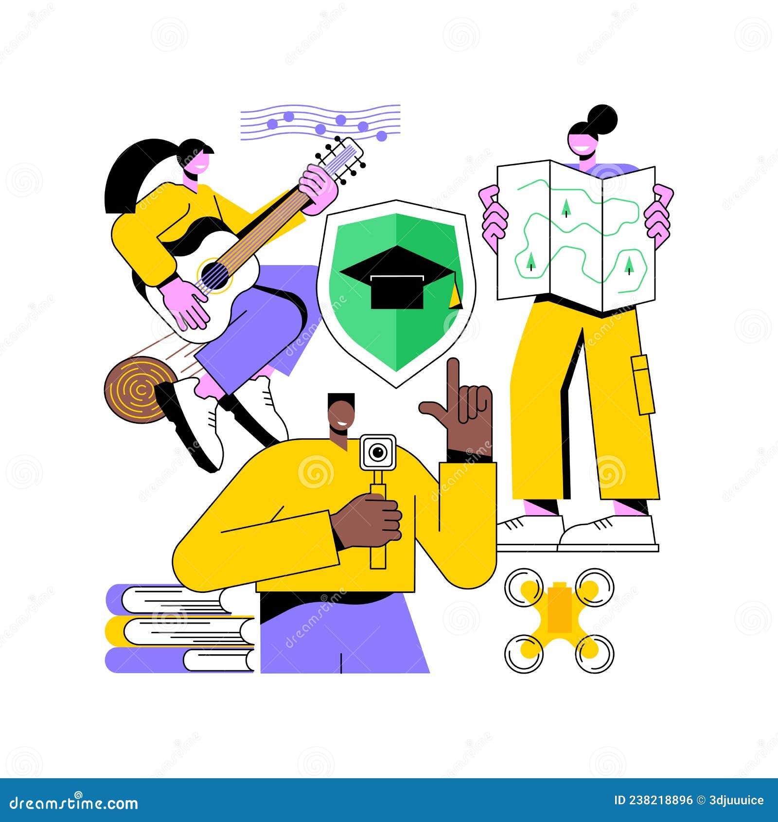 Student Club Abstract Concept Vector Illustration. Stock Vector ...