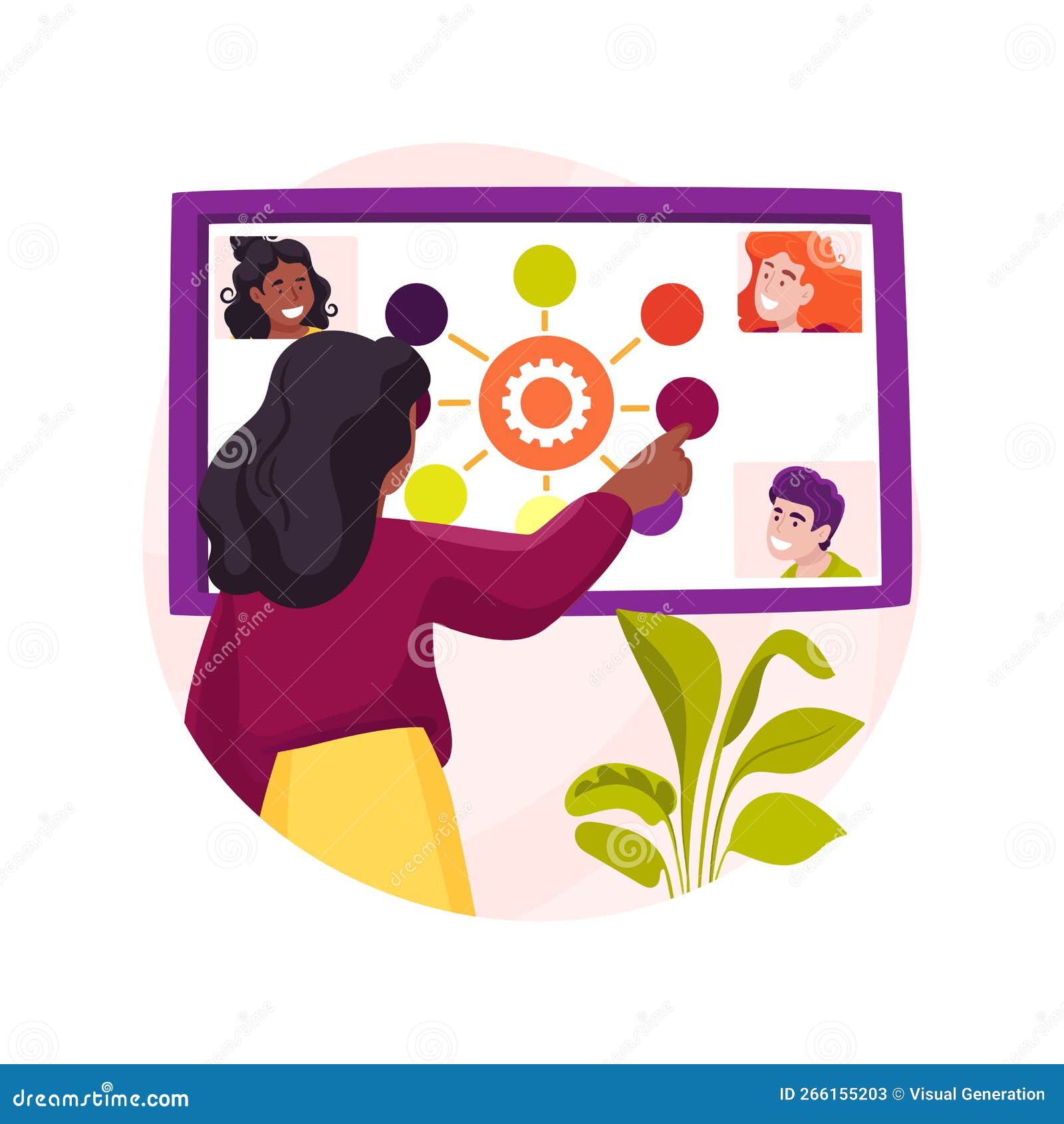 Student Collaboration Tool Isolated Cartoon Vector Illustration. Stock ...