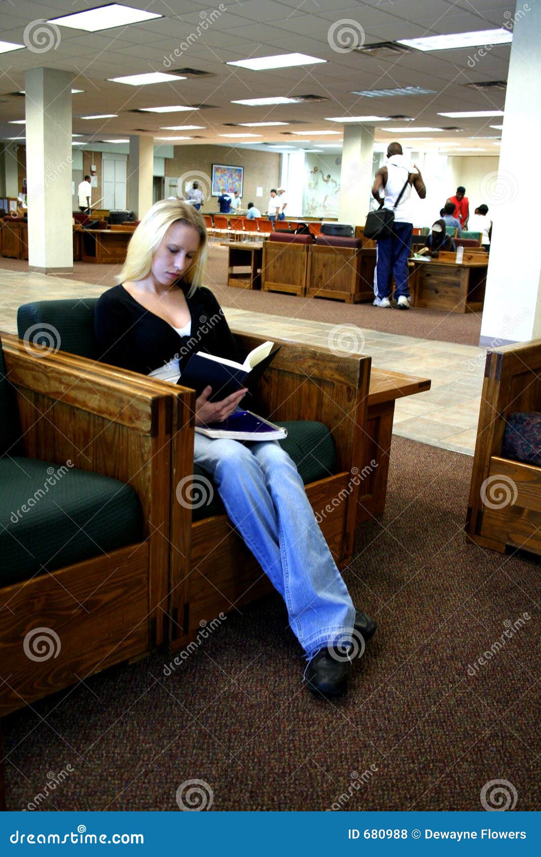 Student at College stock photo. Image of blond, cleavage - 680988