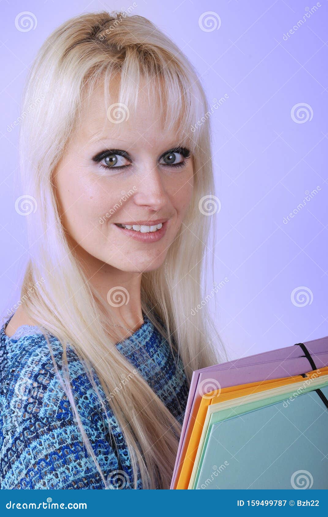 Student with folder stock image. Image of portrait, girl - 159499787