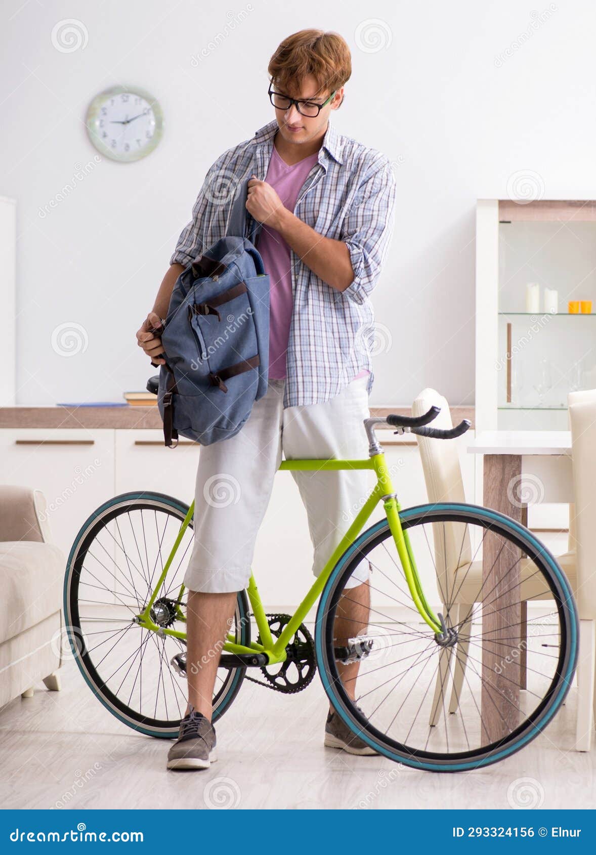 Student Commuting To University Using Cycle Stock Photo - Image of ...