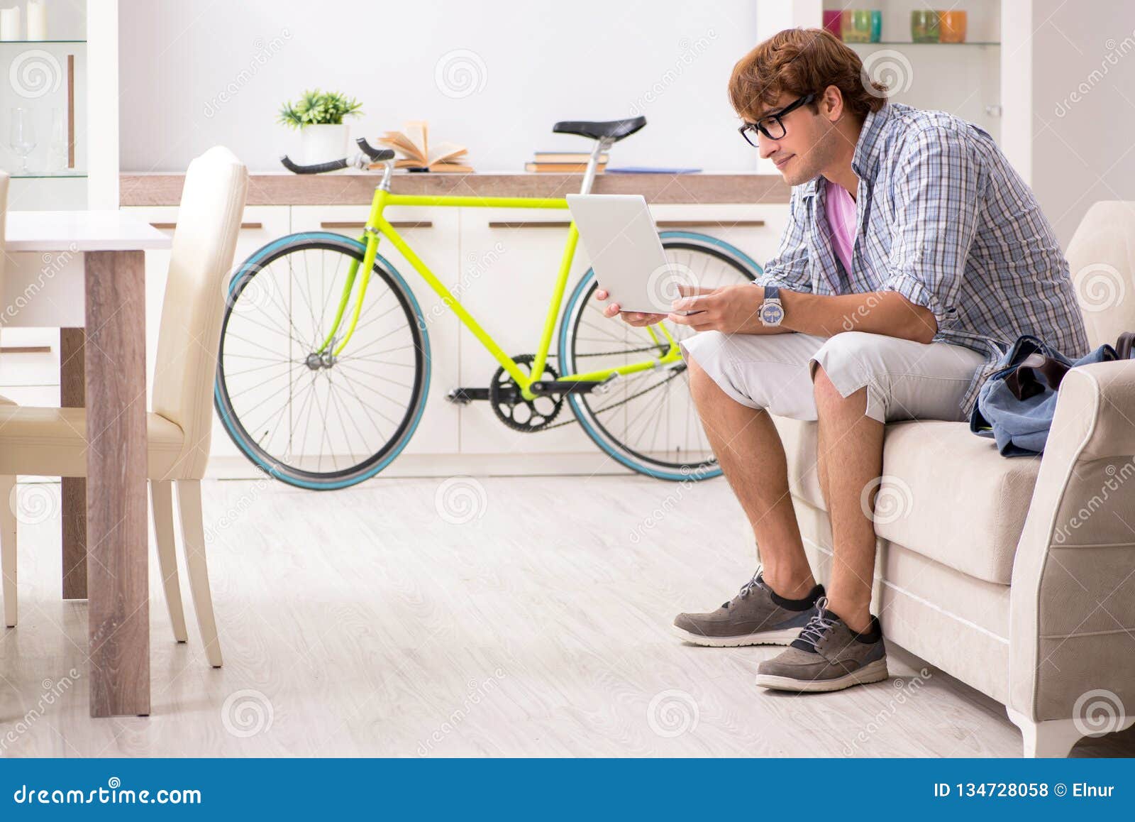 The Student Commuting To University Using Cycle Stock Photo - Image of ...