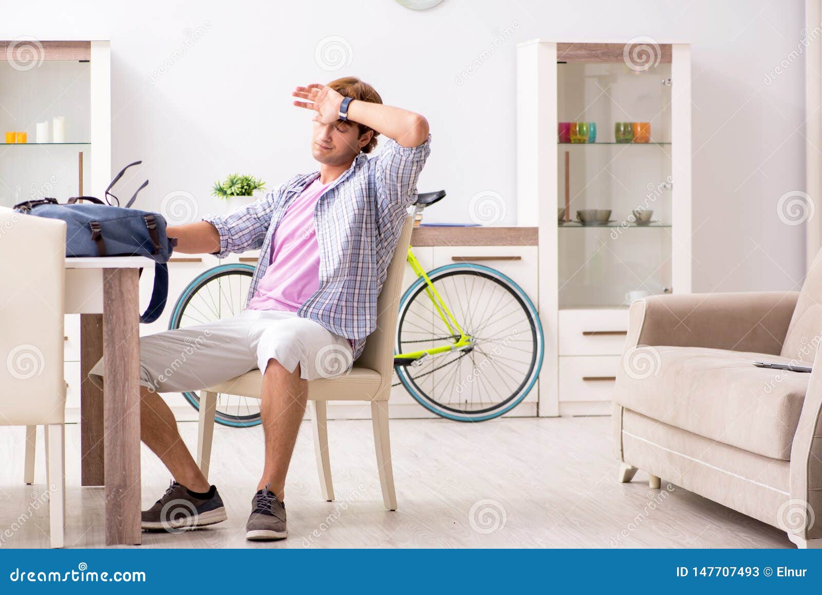 The Student Commuting To University Using Cycle Stock Image - Image of ...