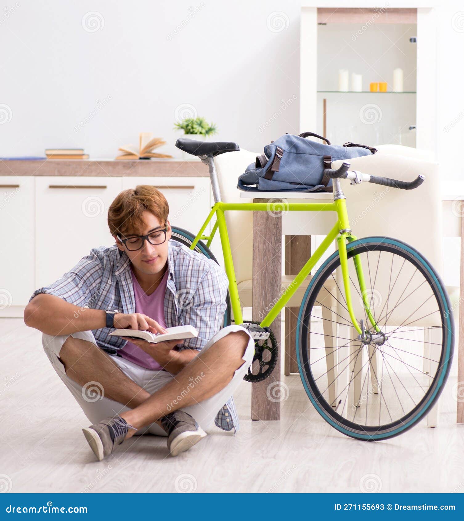 Student Commuting To University Using Cycle Stock Image - Image of ...