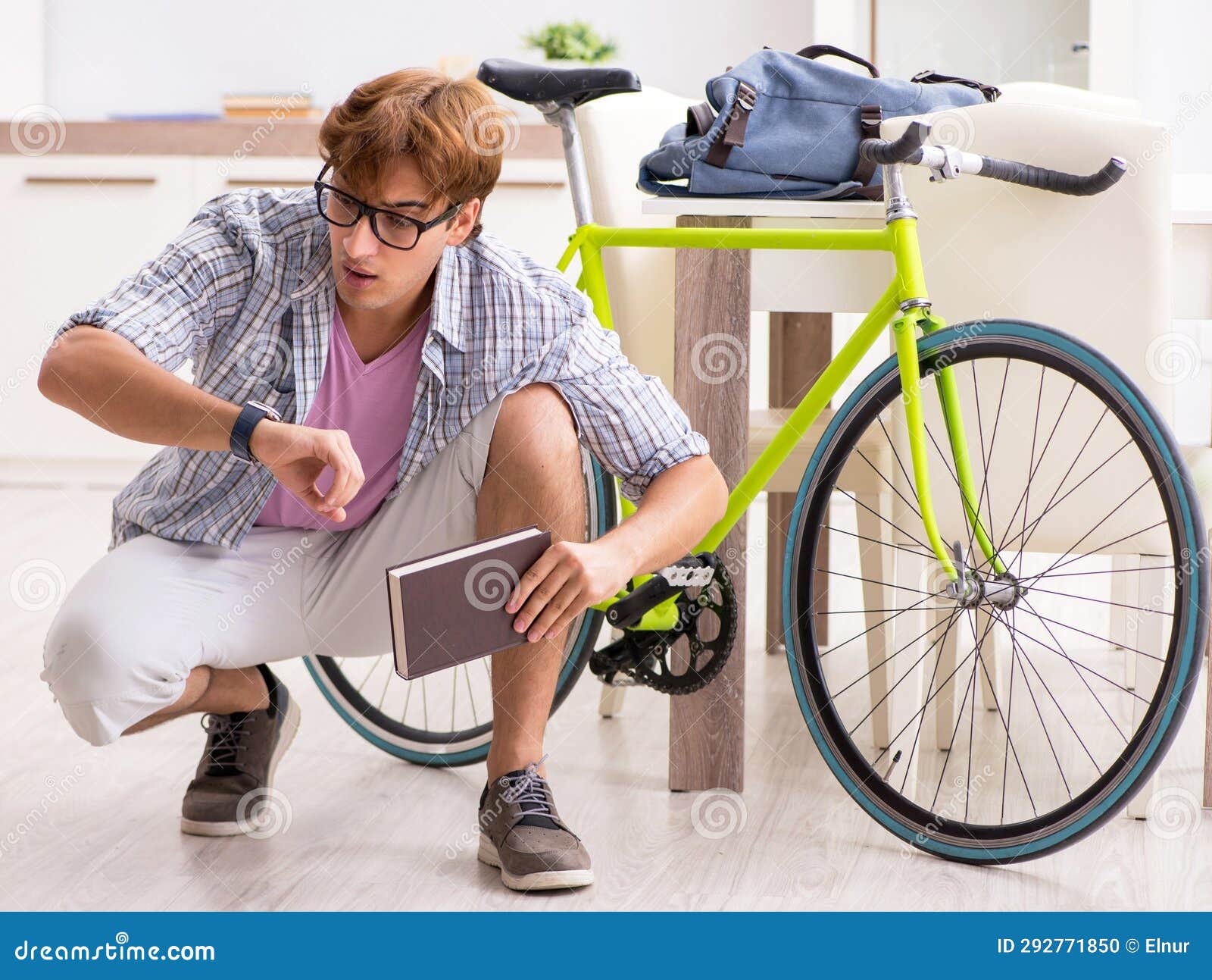 Student Commuting To University Using Cycle Stock Photo - Image of ...