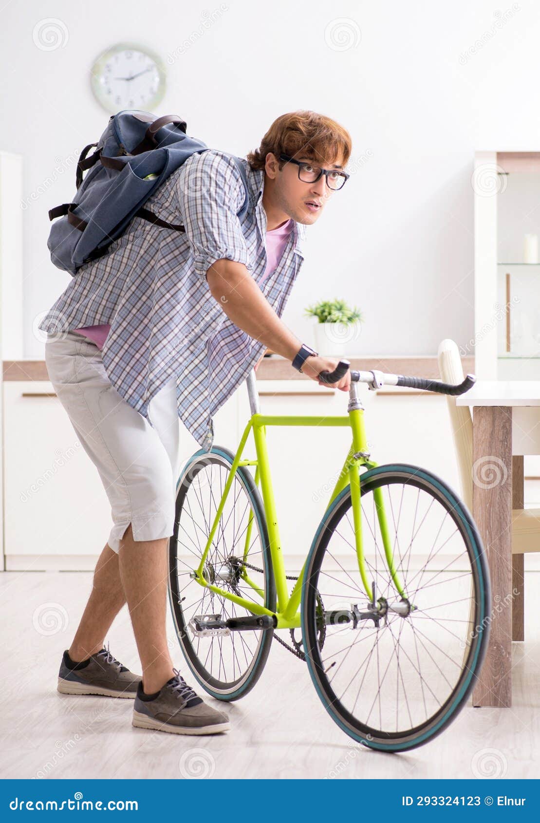 Student Commuting To University Using Cycle Stock Image - Image of ...
