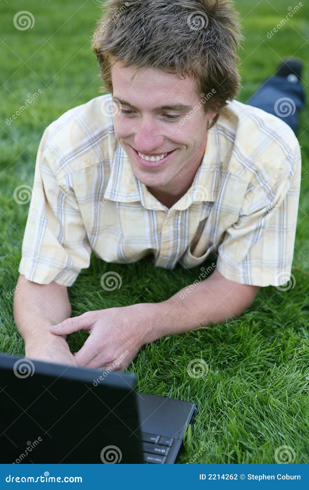 Student on Computer stock photo. Image of happy, computer - 2214262