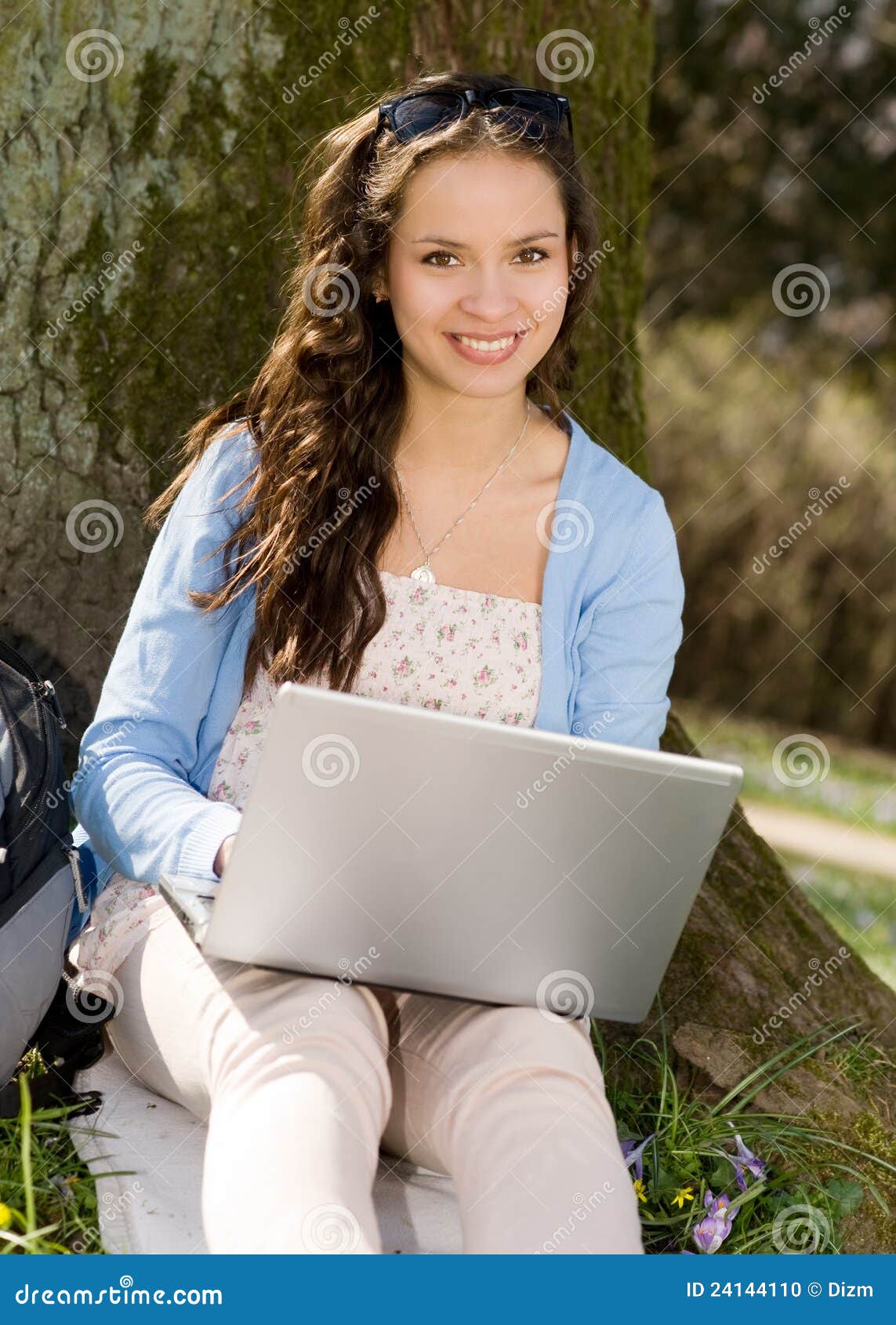 Student with computer stock photo. Image of sitting, notebook - 24144110
