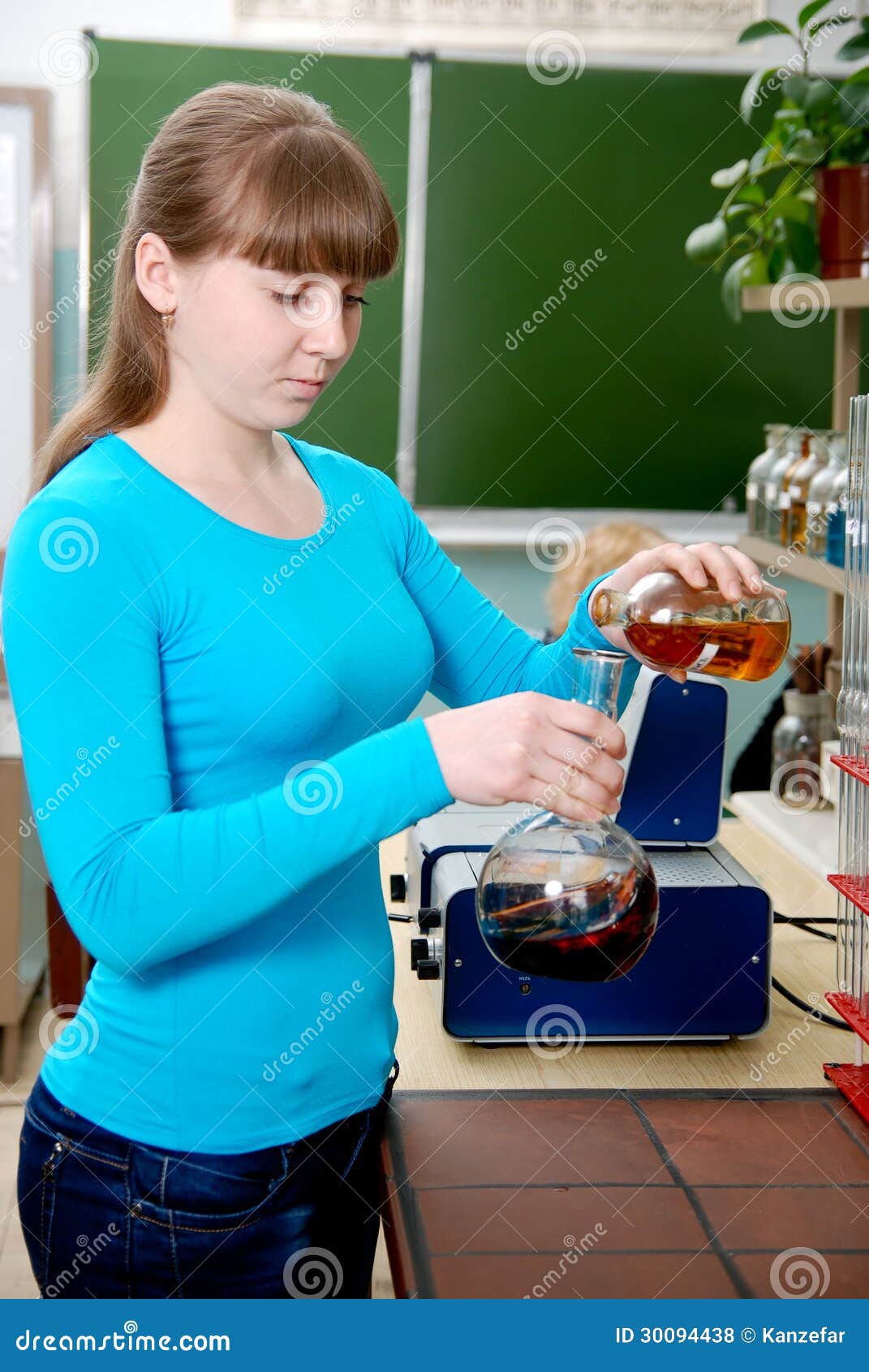 A Student Conducts an Experiment Stock Photo - Image of medical ...