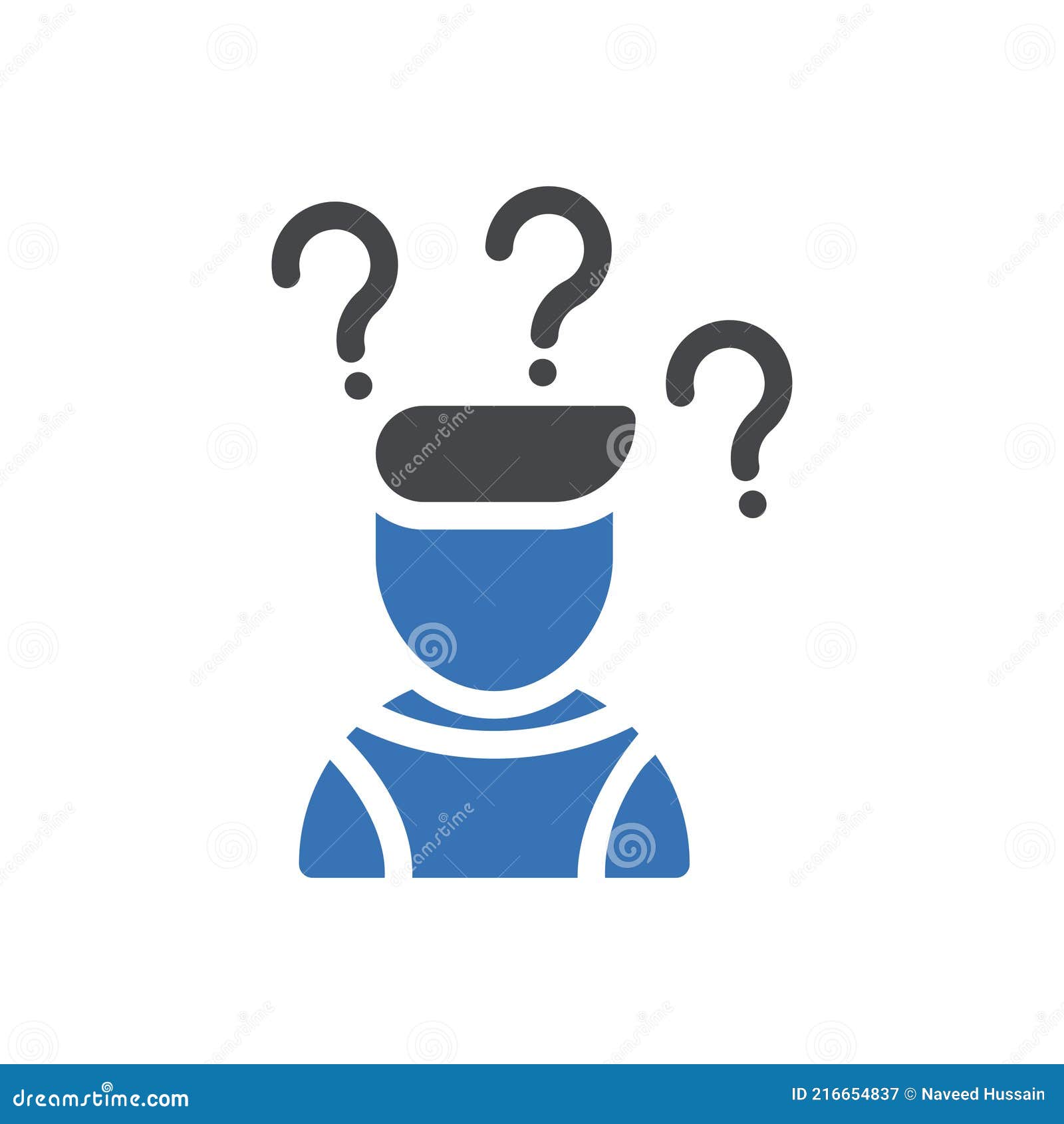 Student confused stock vector. Illustration of question - 216654837