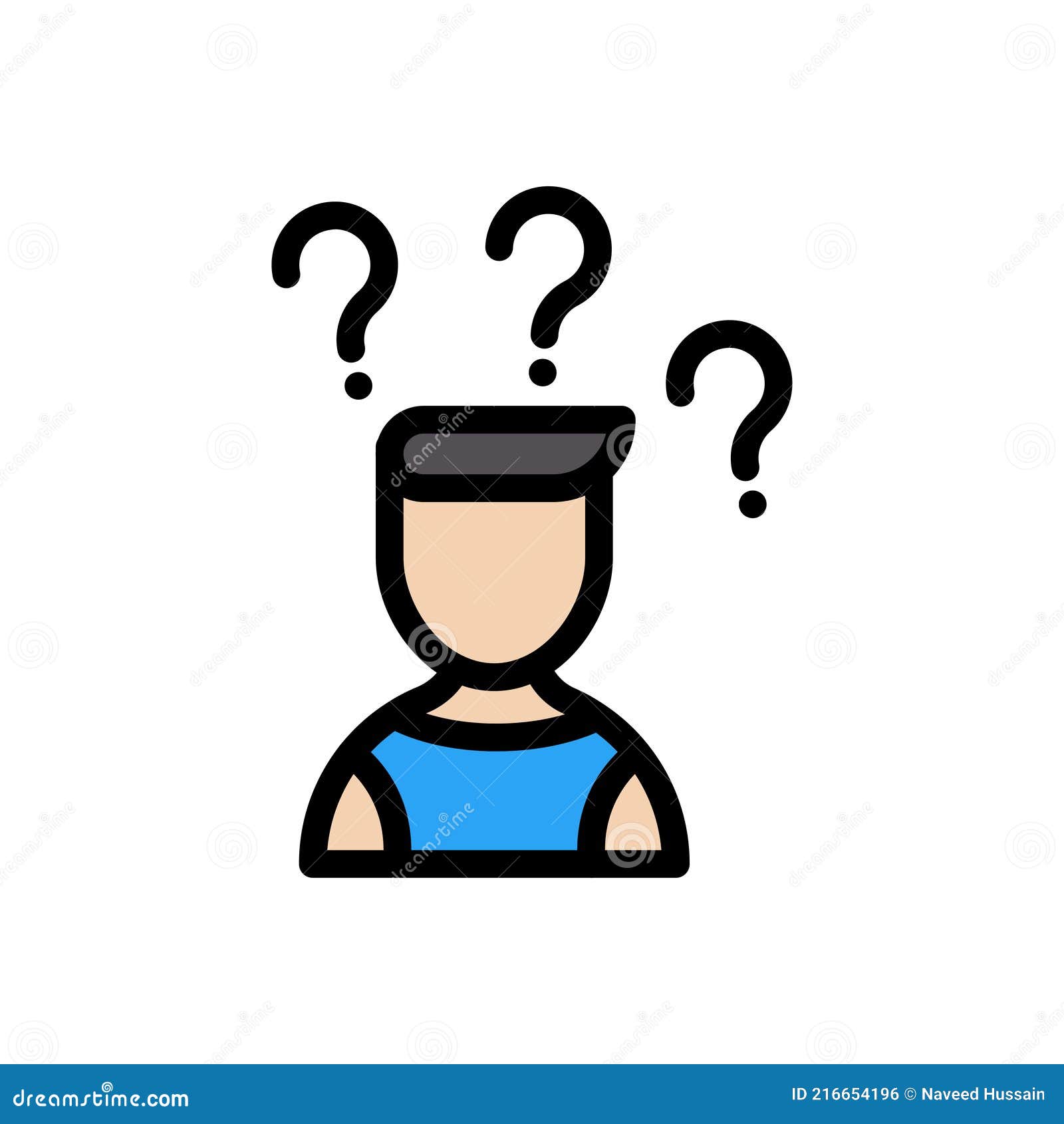 Student Confused With Question Mark Cartoon Vector | CartoonDealer.com ...