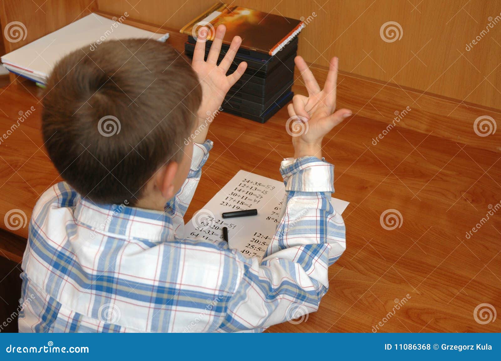 Student counting stock photo. Image of desk, addition - 11086368
